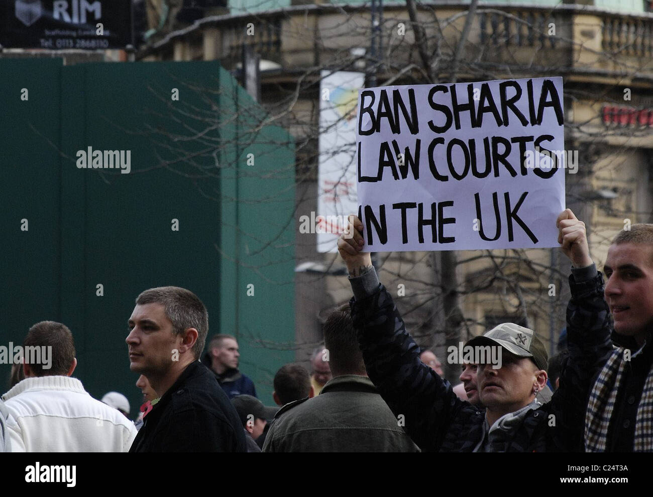 English Defence League (EDL) Demonstration protest against Islamic ...