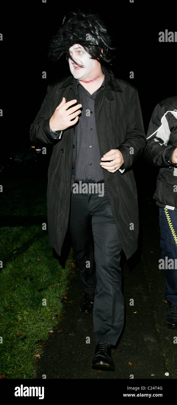 Dara O'Brian arriving at Jonathan Ross' Halloween Party. London ...