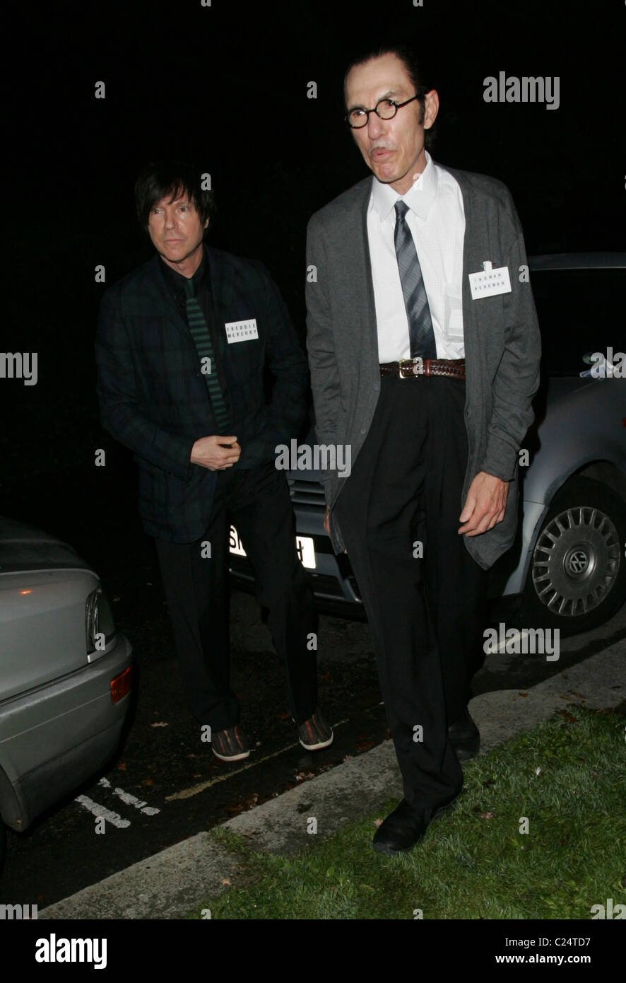 Sparks brothers Ron Mael and Russell Mael arriving at Jonathan Ross ...