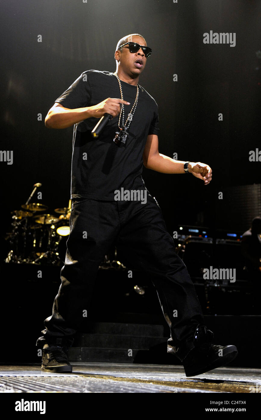 Jay-Z aka Shawn Corey Carter performing at the Air Canada Centre ...