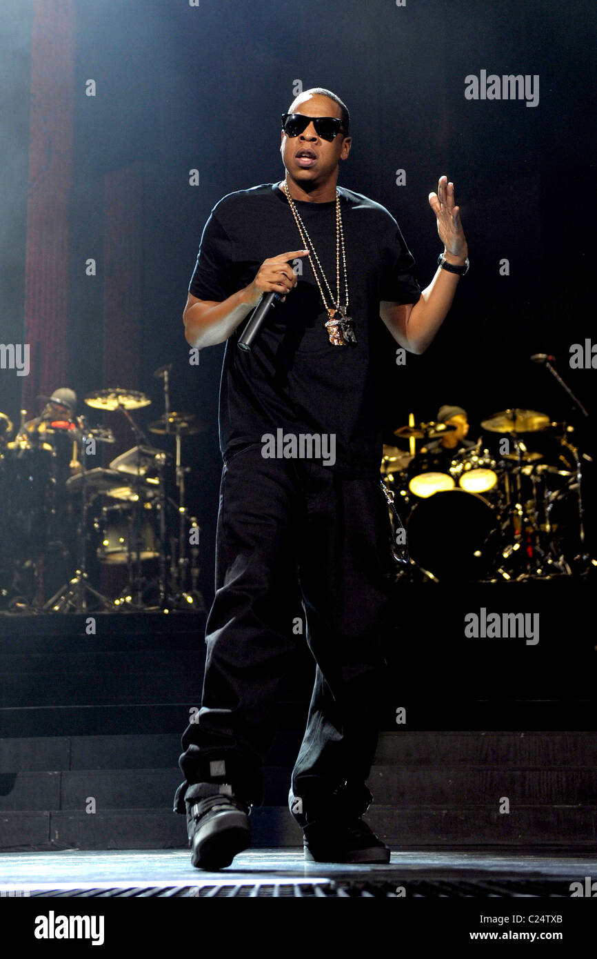 Jay-Z aka Shawn Corey Carter performing at the Air Canada Centre ...