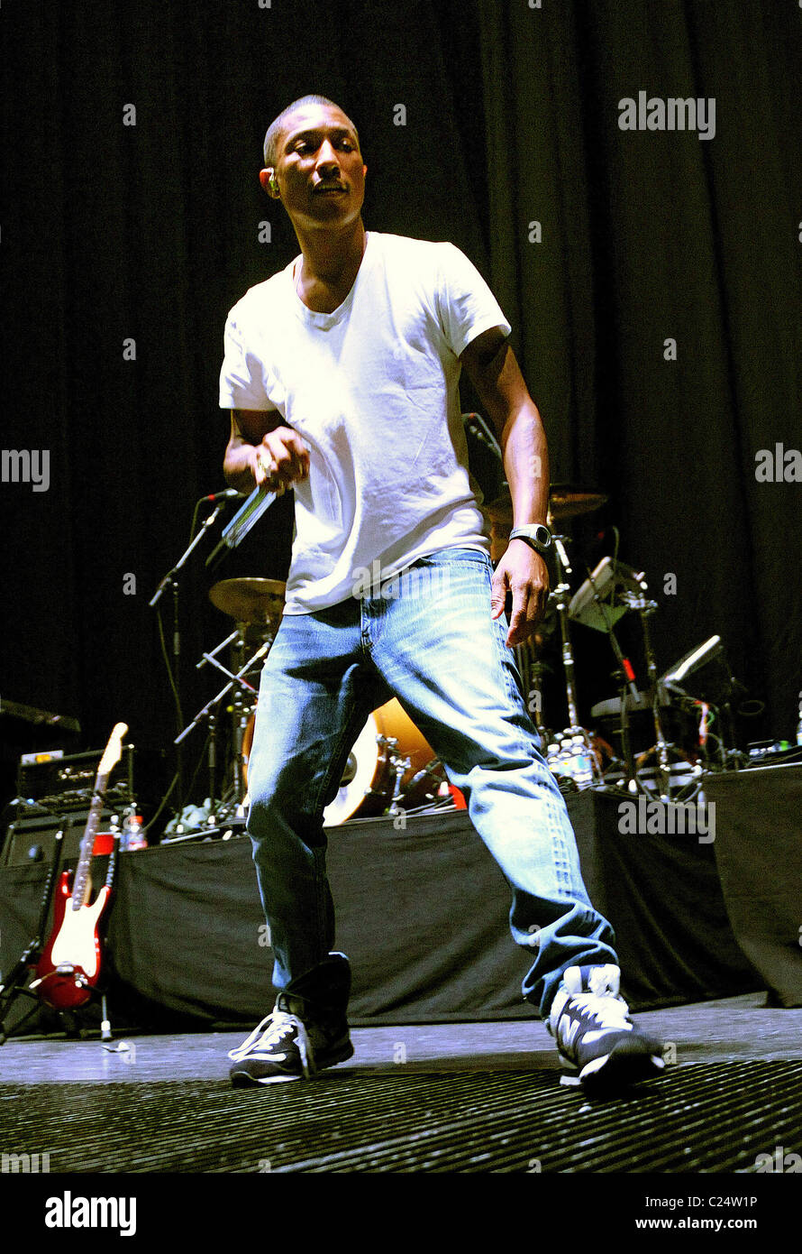 Pharrell Williams N.E.R.D perform as the opening act for Jay-Z at the ...