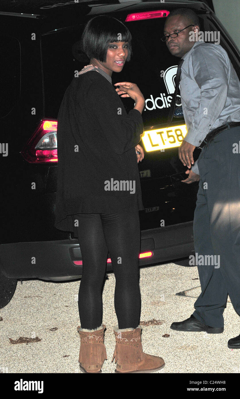 Rachel Adedeji who was voted off on 'The X Factor' arrives back at the ...