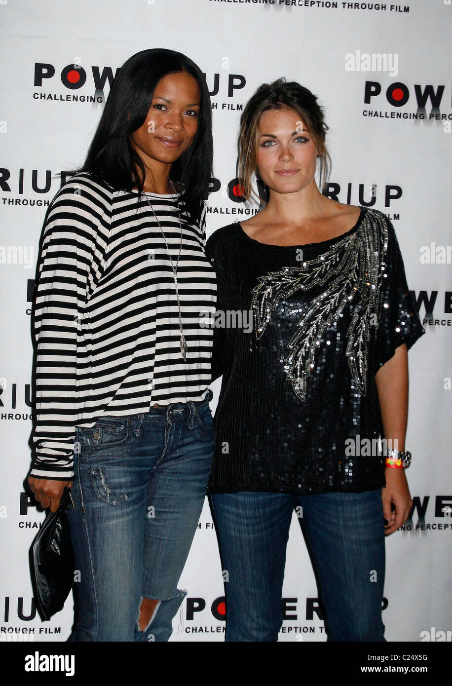 Kate French & Guest 2009 Power Up Annual Premiere Awards held at the ...