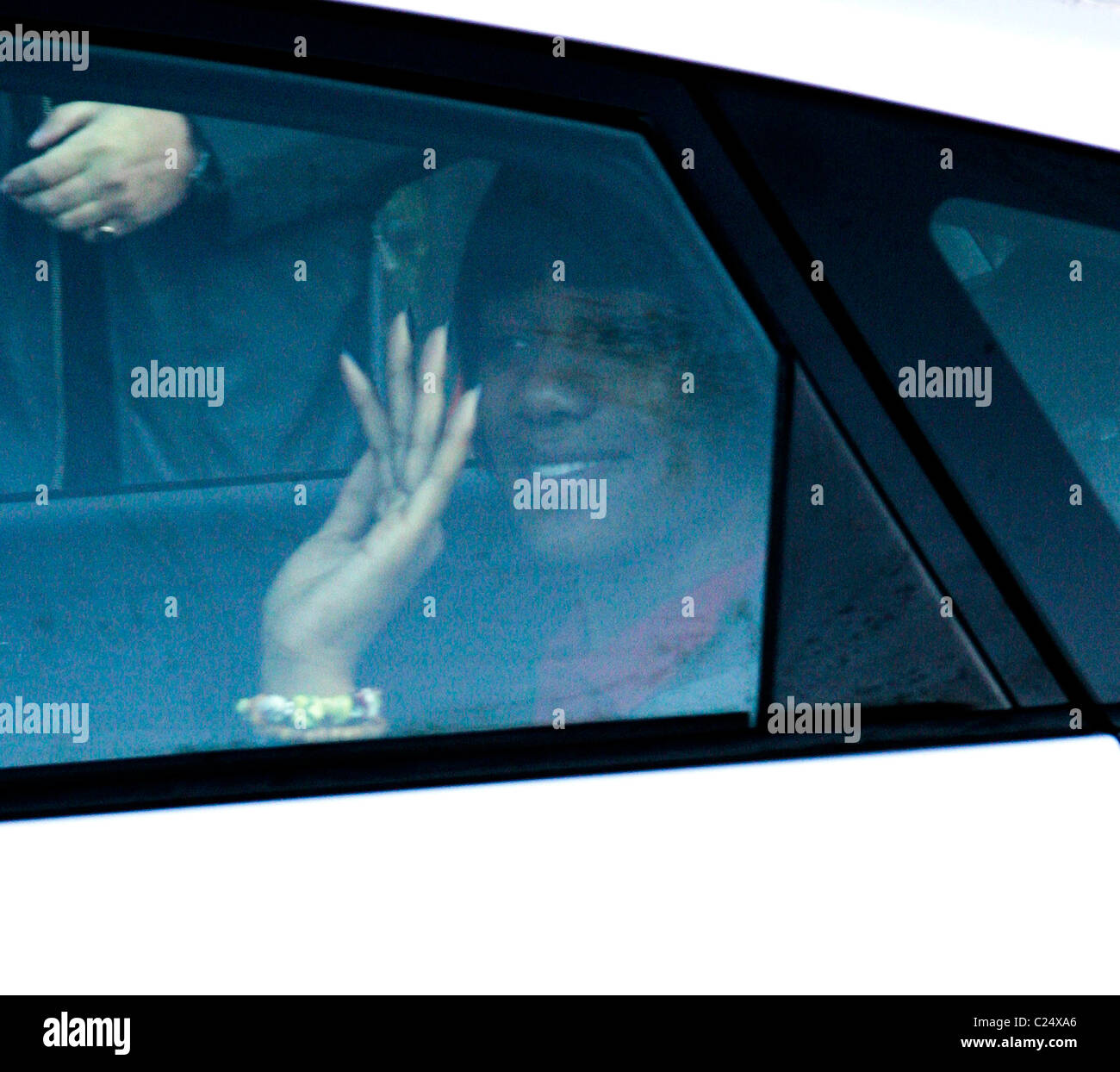 Rachel Adedeji gives a wave and a smile as she leaves the 'X Factor ...