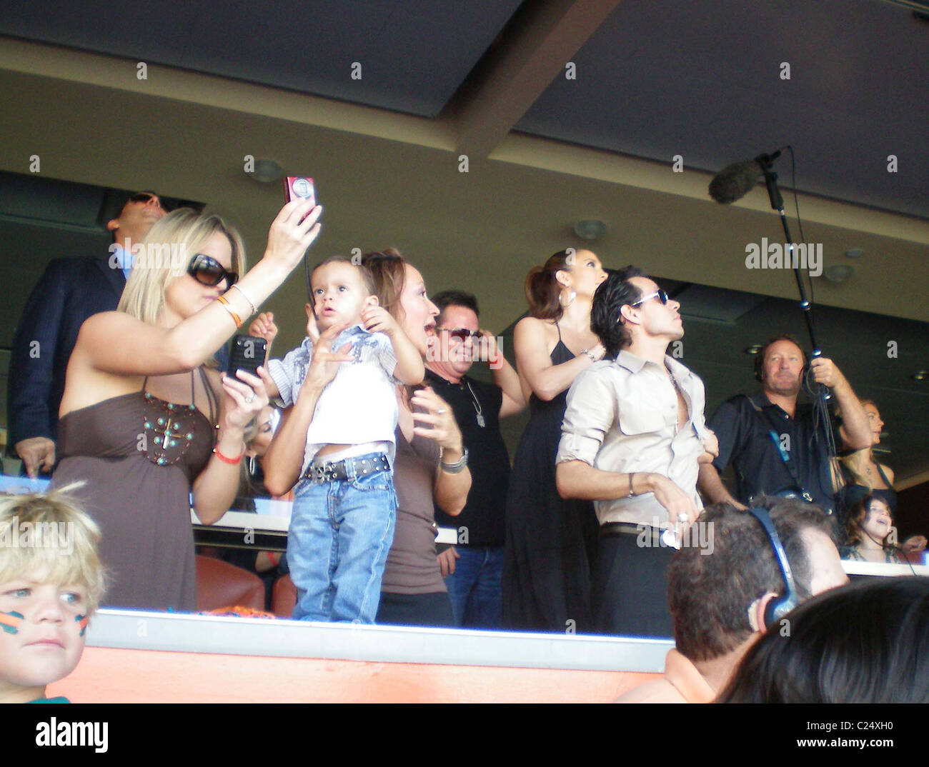 Jennifer Lopez and Marc Anthony with their son Maximillian David Muniz ...