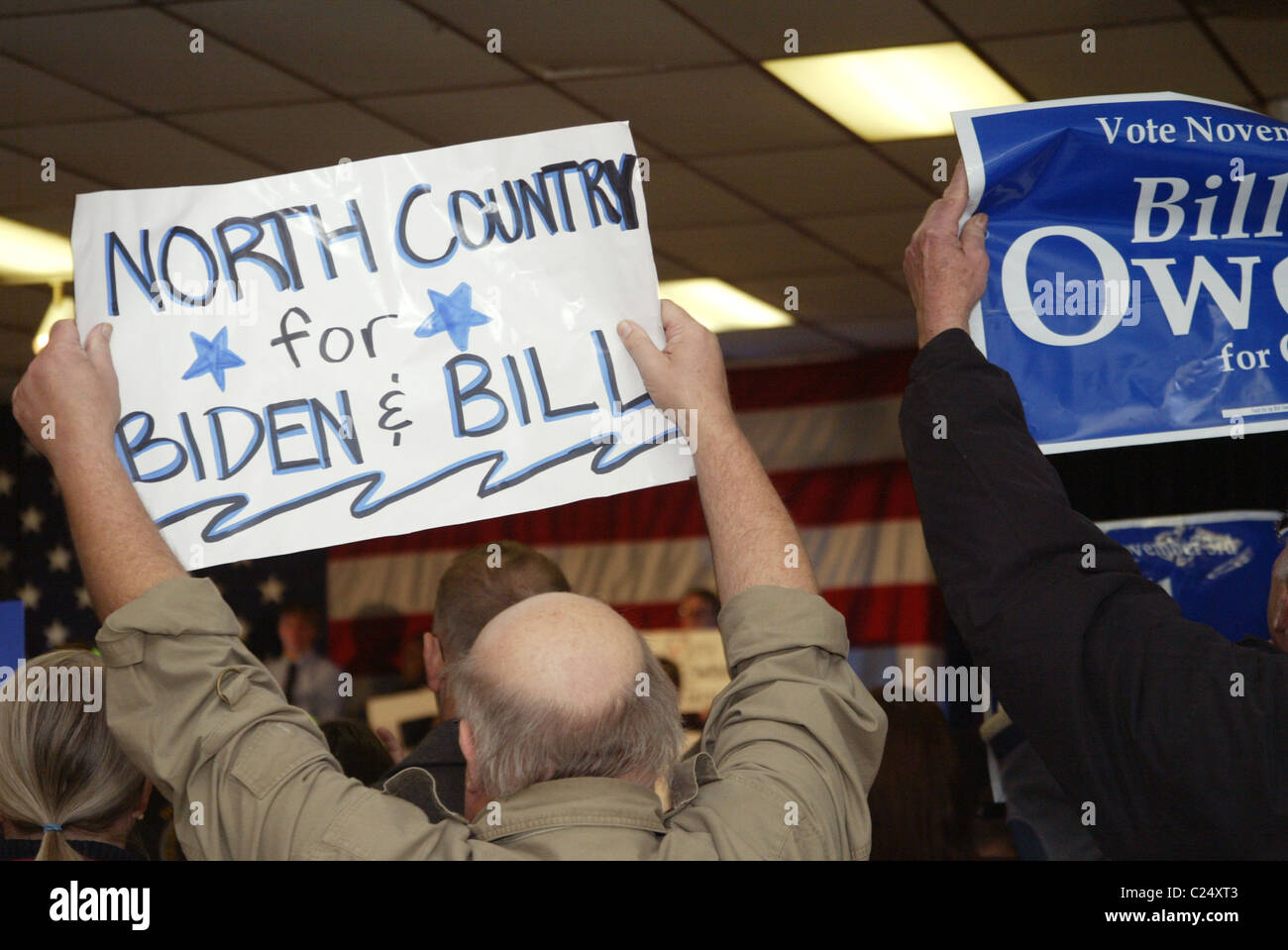 Audience Rally for the Democratic candidate Bill Owens in the hotly ...