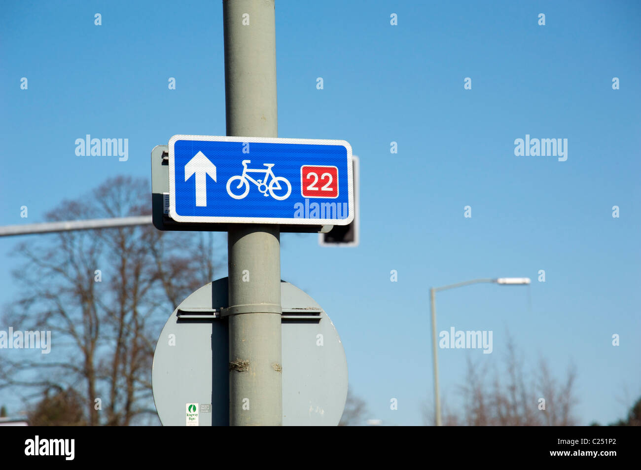 Cycle route sign in Surrey, England UK Stock Photo - Alamy
