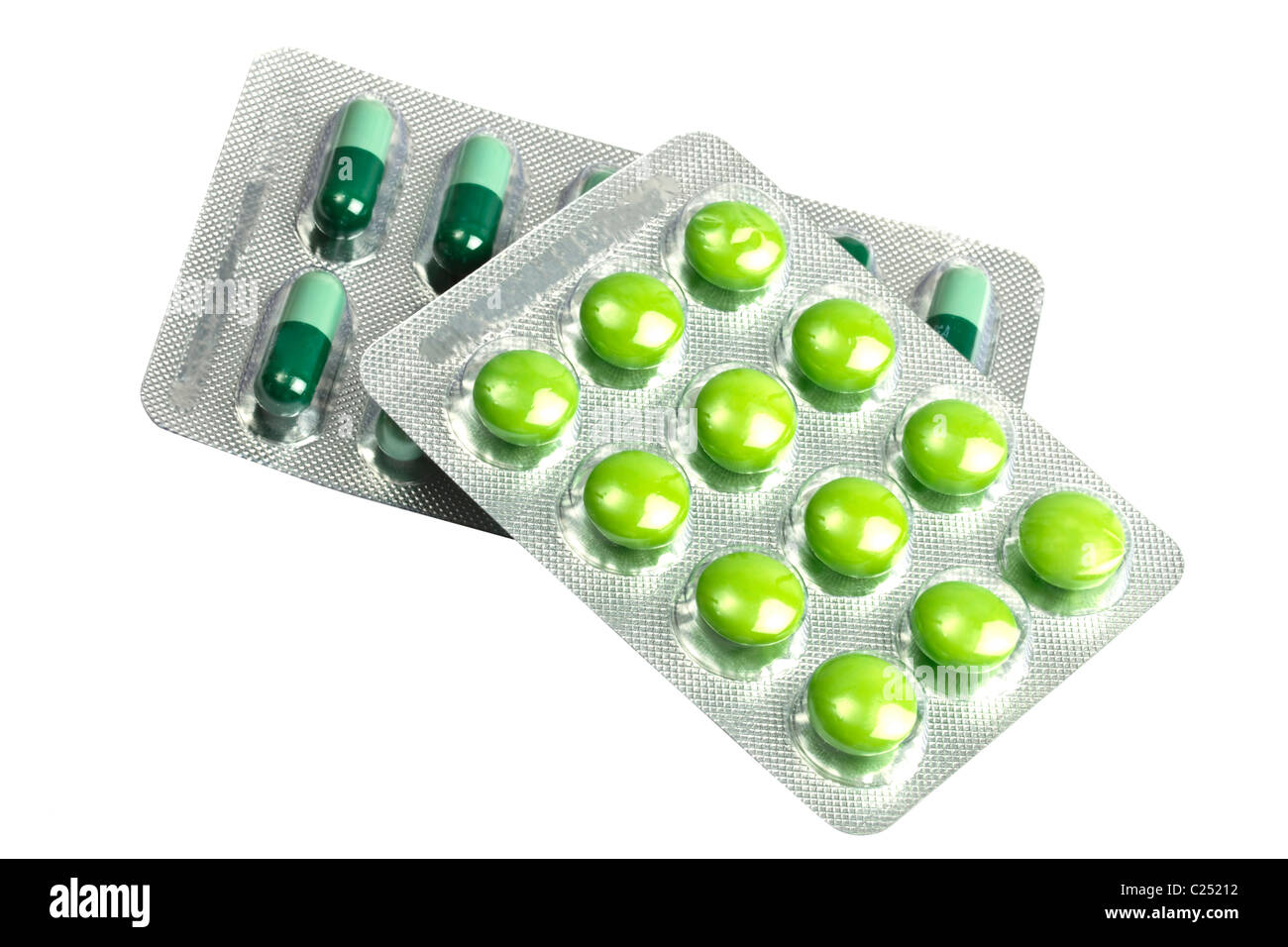 Green and white capsules hi-res stock photography and images - Alamy