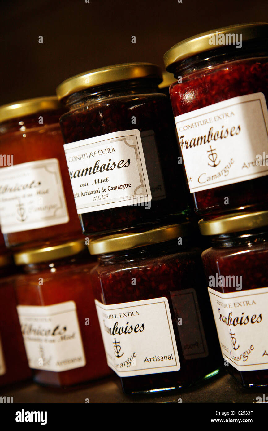 Locally produced jams from the Camargue region, Provence, France Stock ...