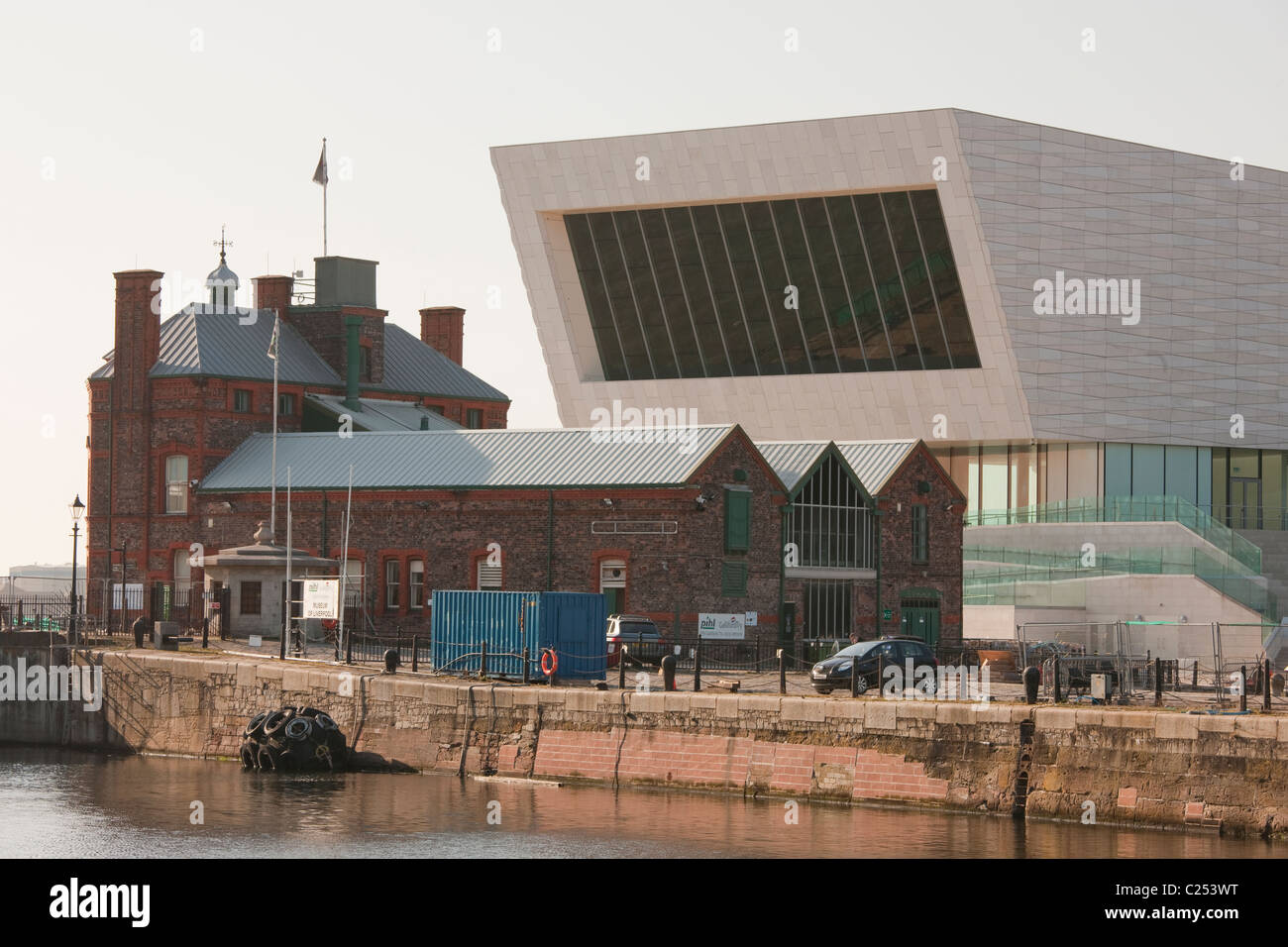 Exterior of the New Liverpool Museum from Albert Dock area, the ...