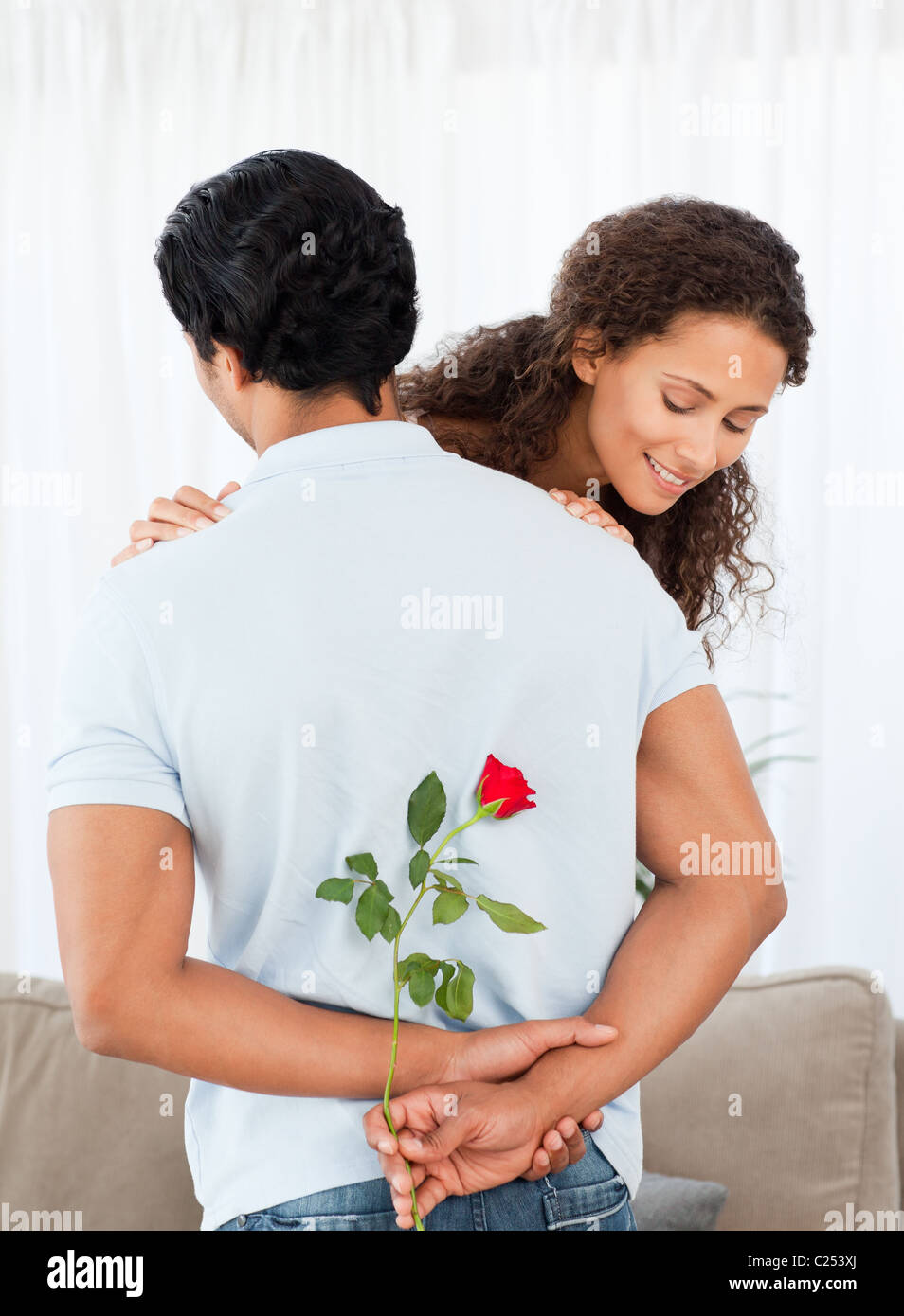 Hidden love pretty young woman hi-res stock photography and images - Alamy