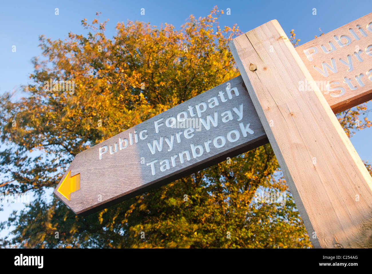 Footpath signpost, Forest of Bowland, Lancashire Stock Photo - Alamy