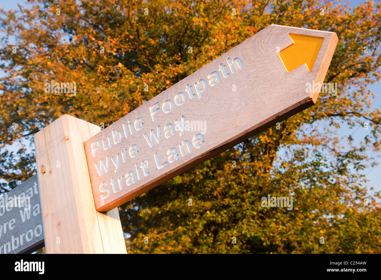 Footpath signpost, Forest of Bowland, Lancashire Stock Photo - Alamy