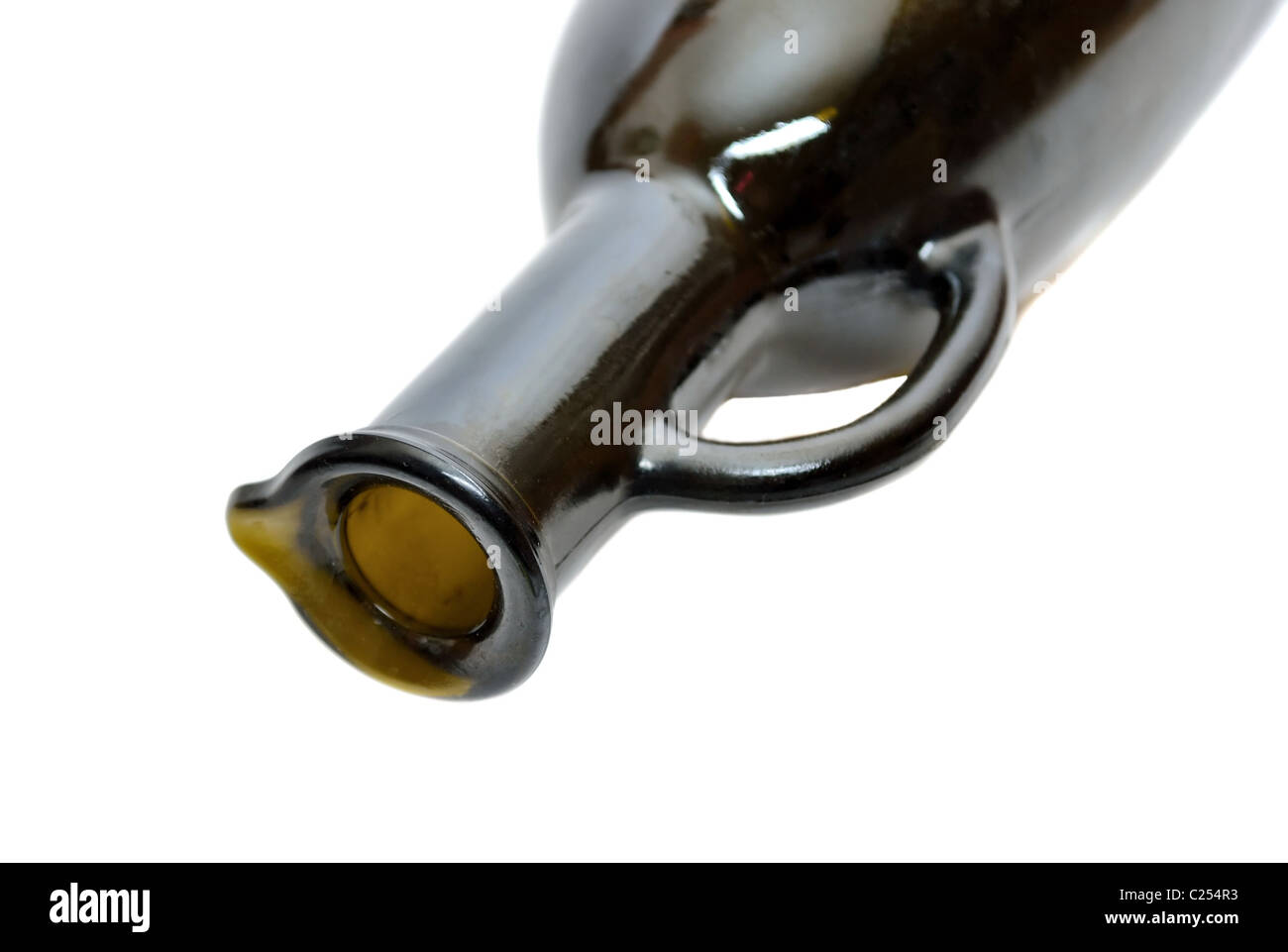 Empty wine bottle isolated on white Stock Photo - Alamy