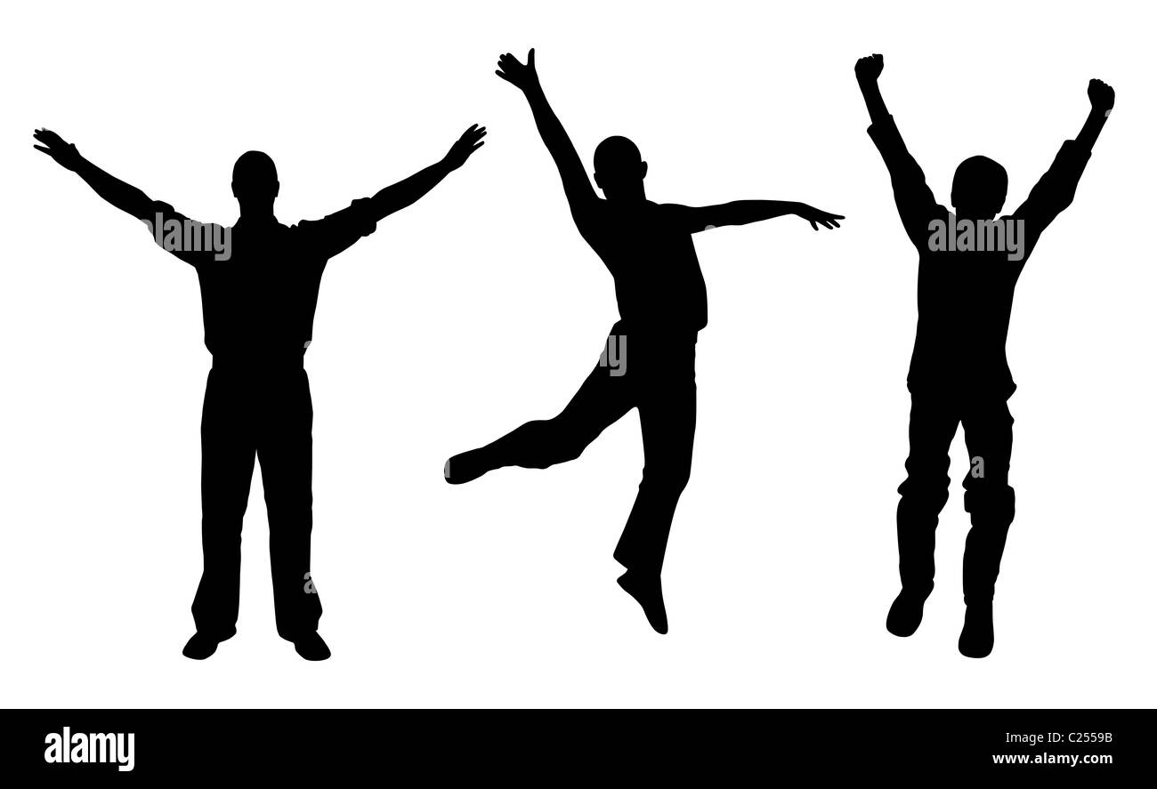 Winners and happy men Stock Photo - Alamy