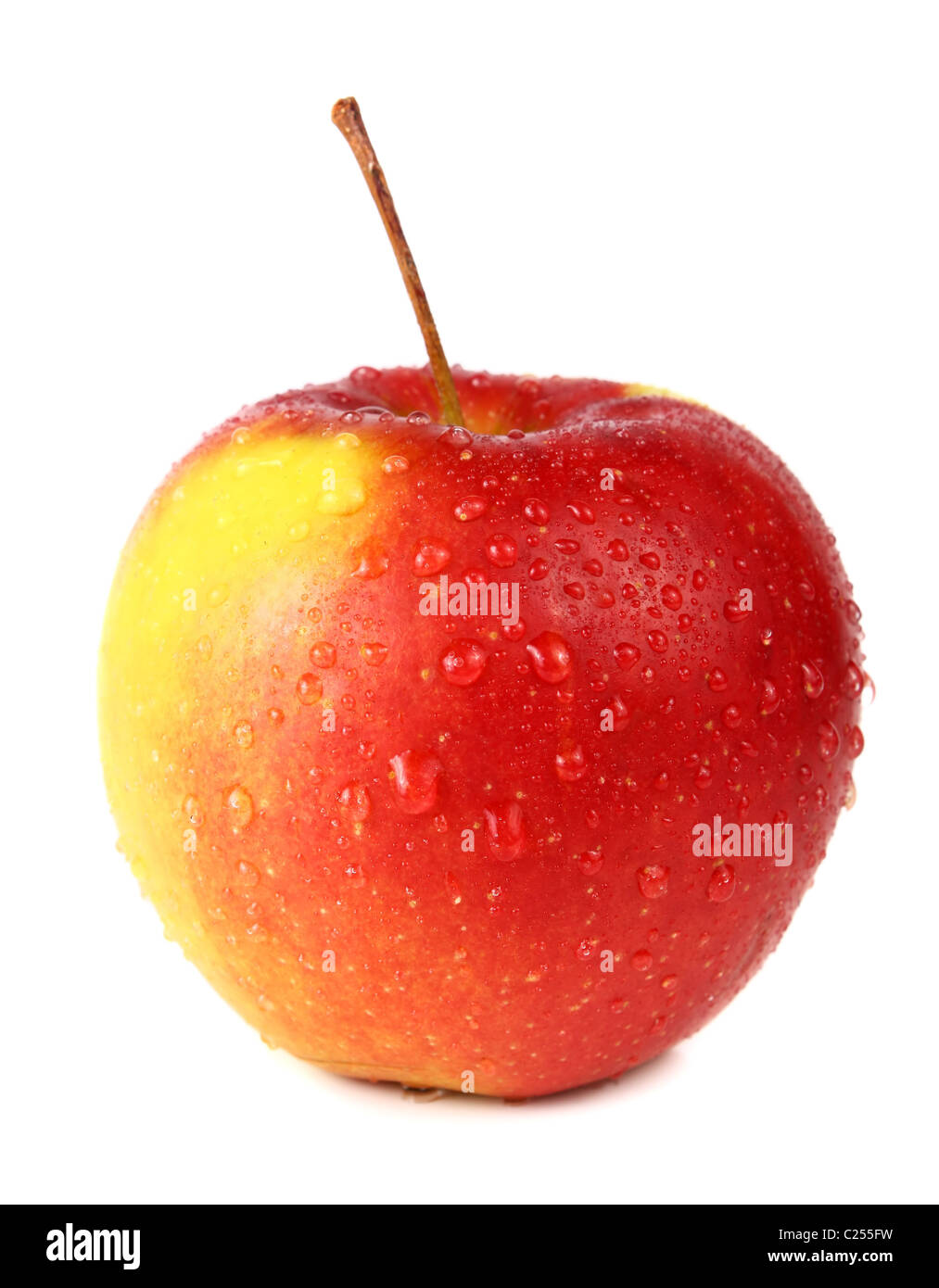 apple is in drops isolated on white background Stock Photo - Alamy