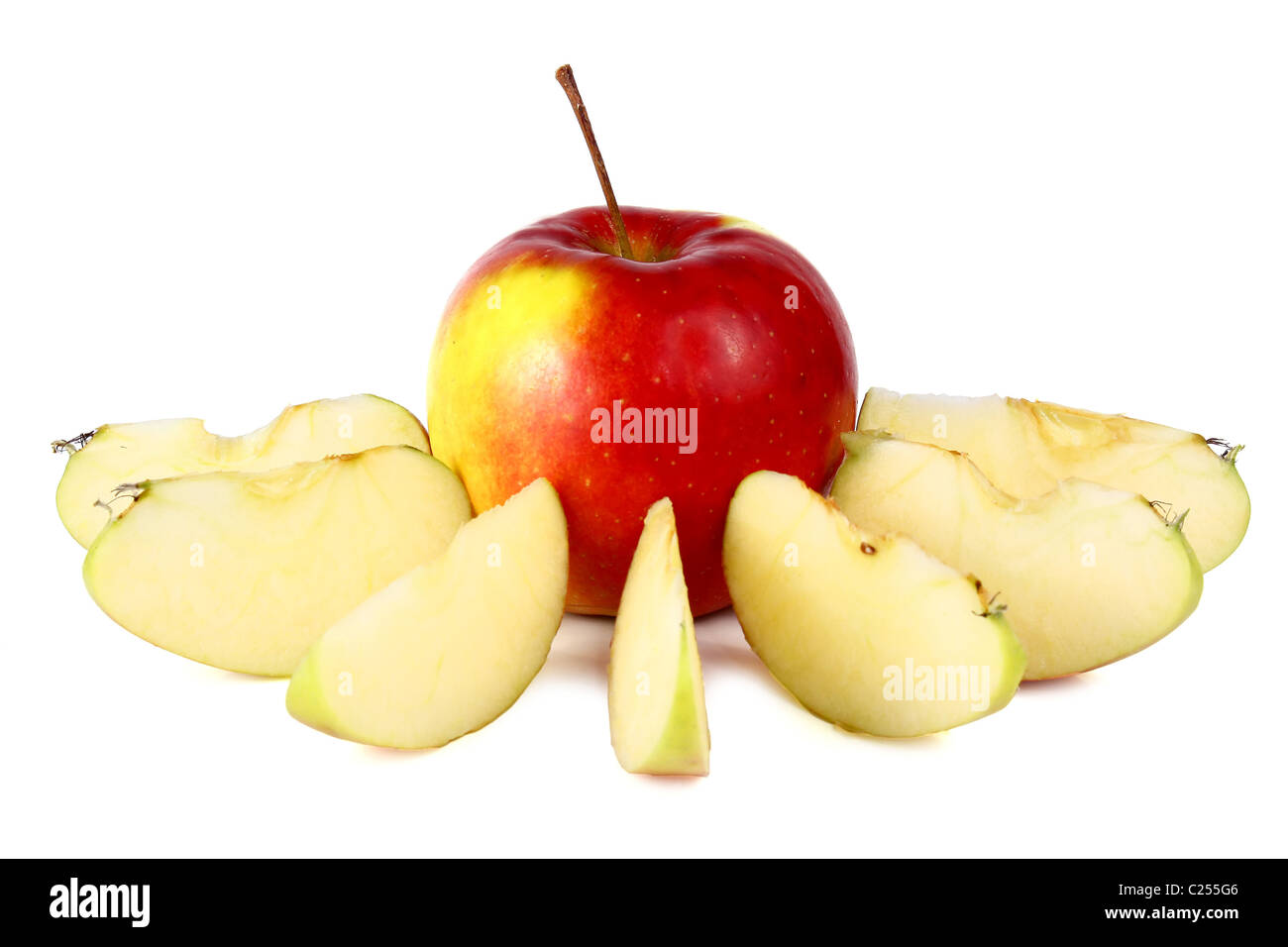 cut apple isolated on white background Stock Photo - Alamy