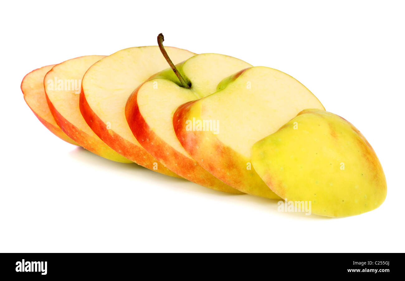 cut apple isolated on white background Stock Photo - Alamy