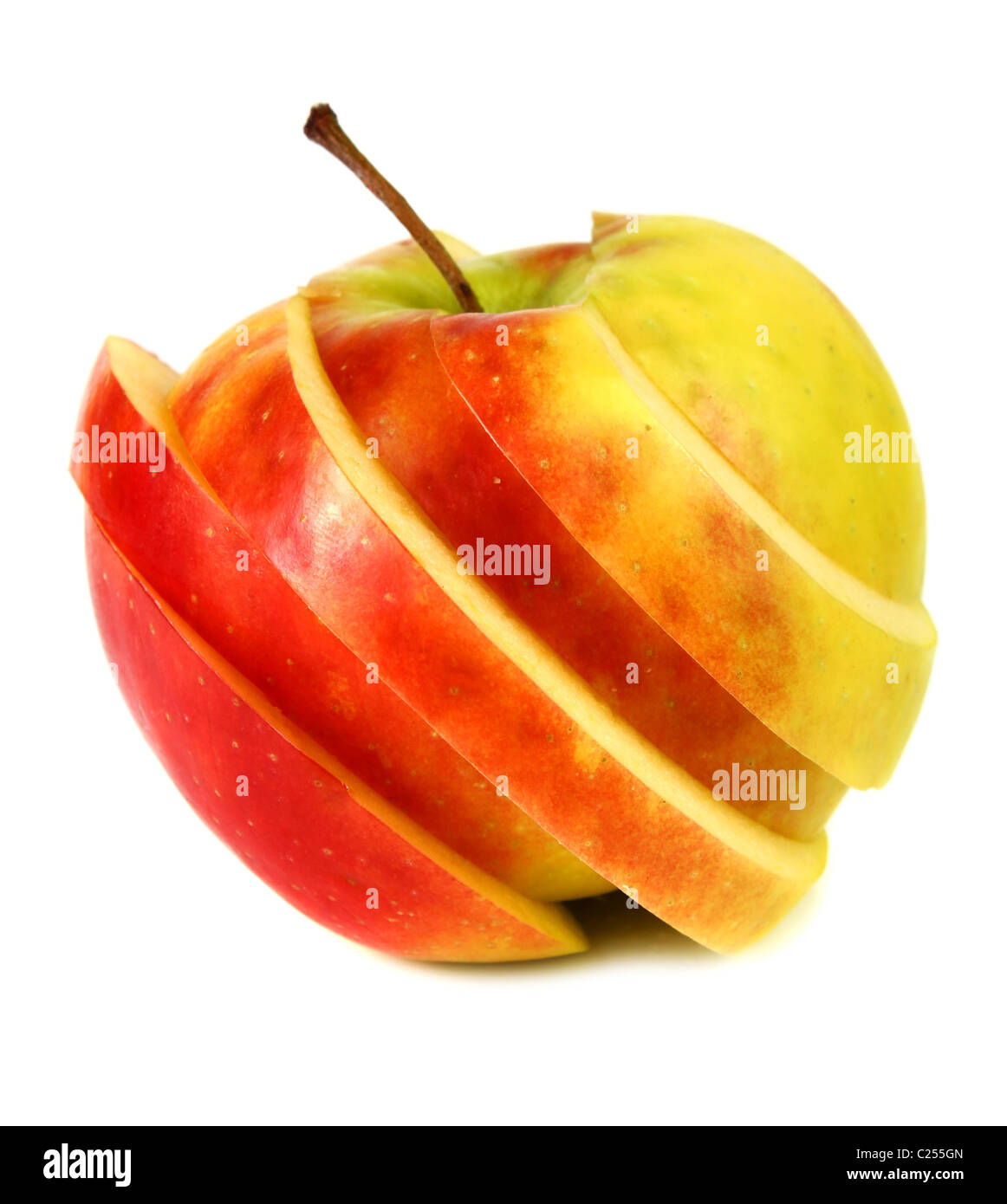 cut apple isolated on white background Stock Photo - Alamy