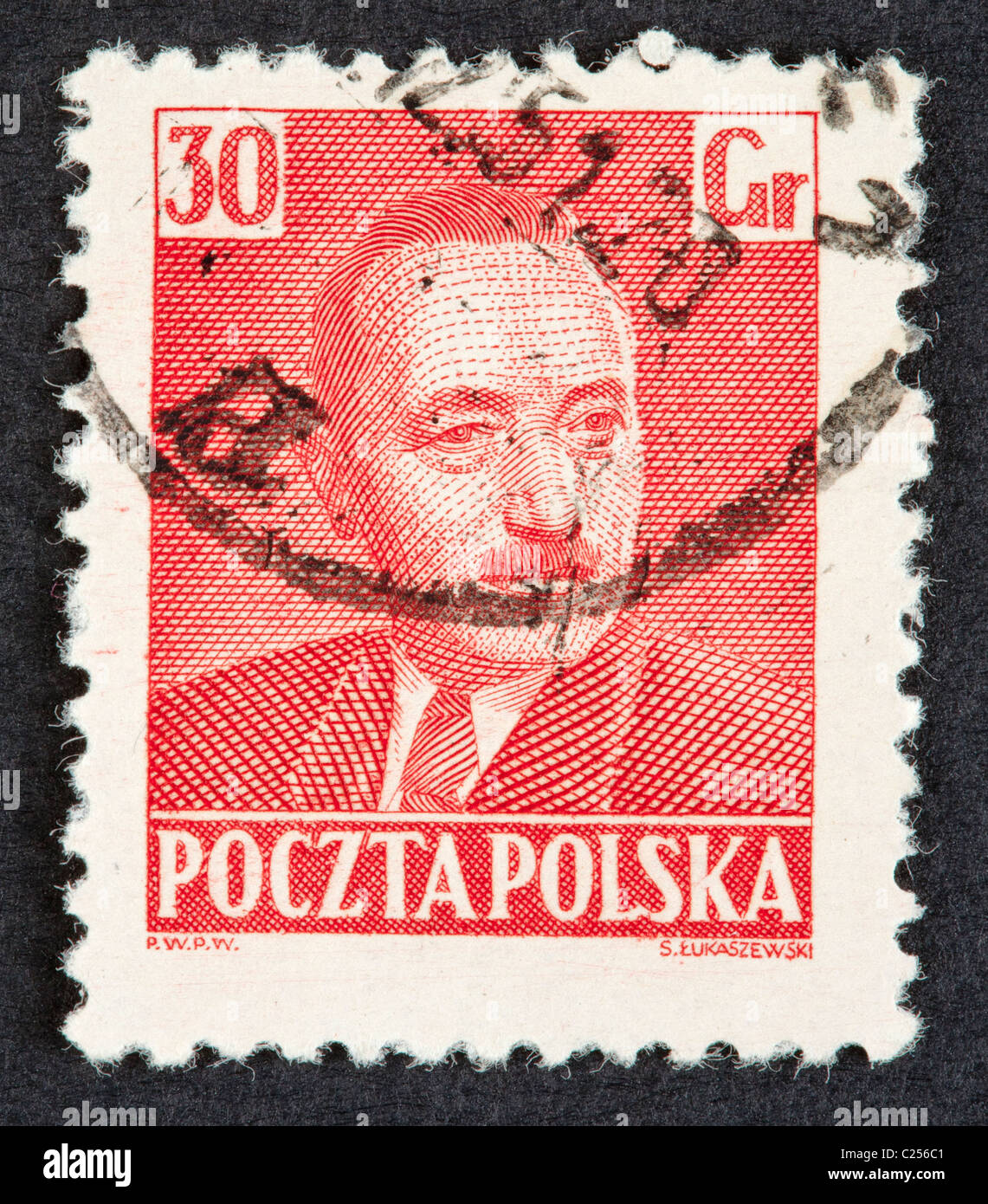 Polish postage stamp Stock Photo - Alamy