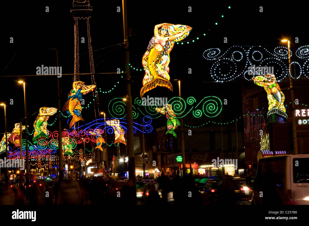 Part of the Blackpool Illuminations Stock Photo - Alamy