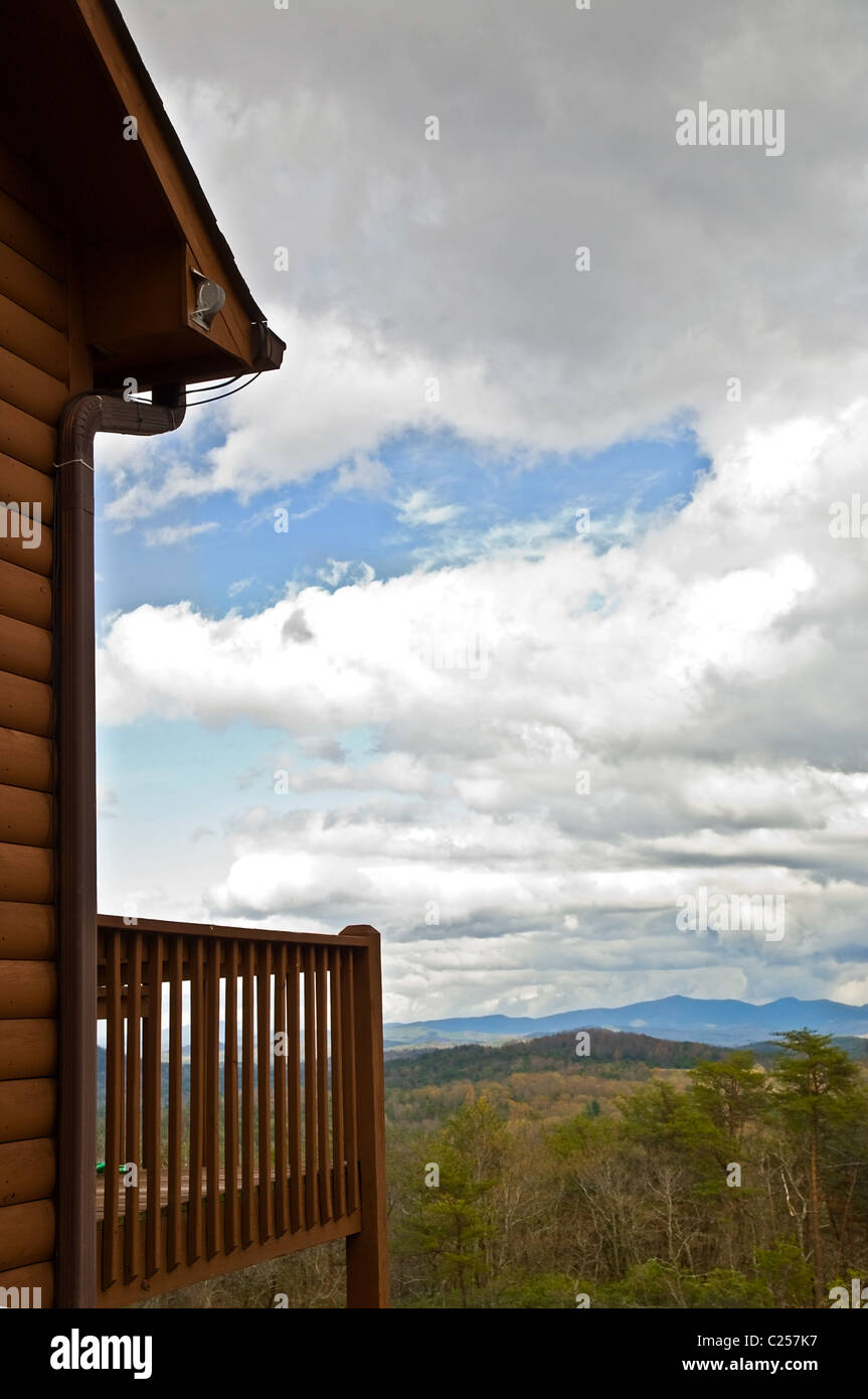 House with a beautiful view of mountains Stock Photo - Alamy