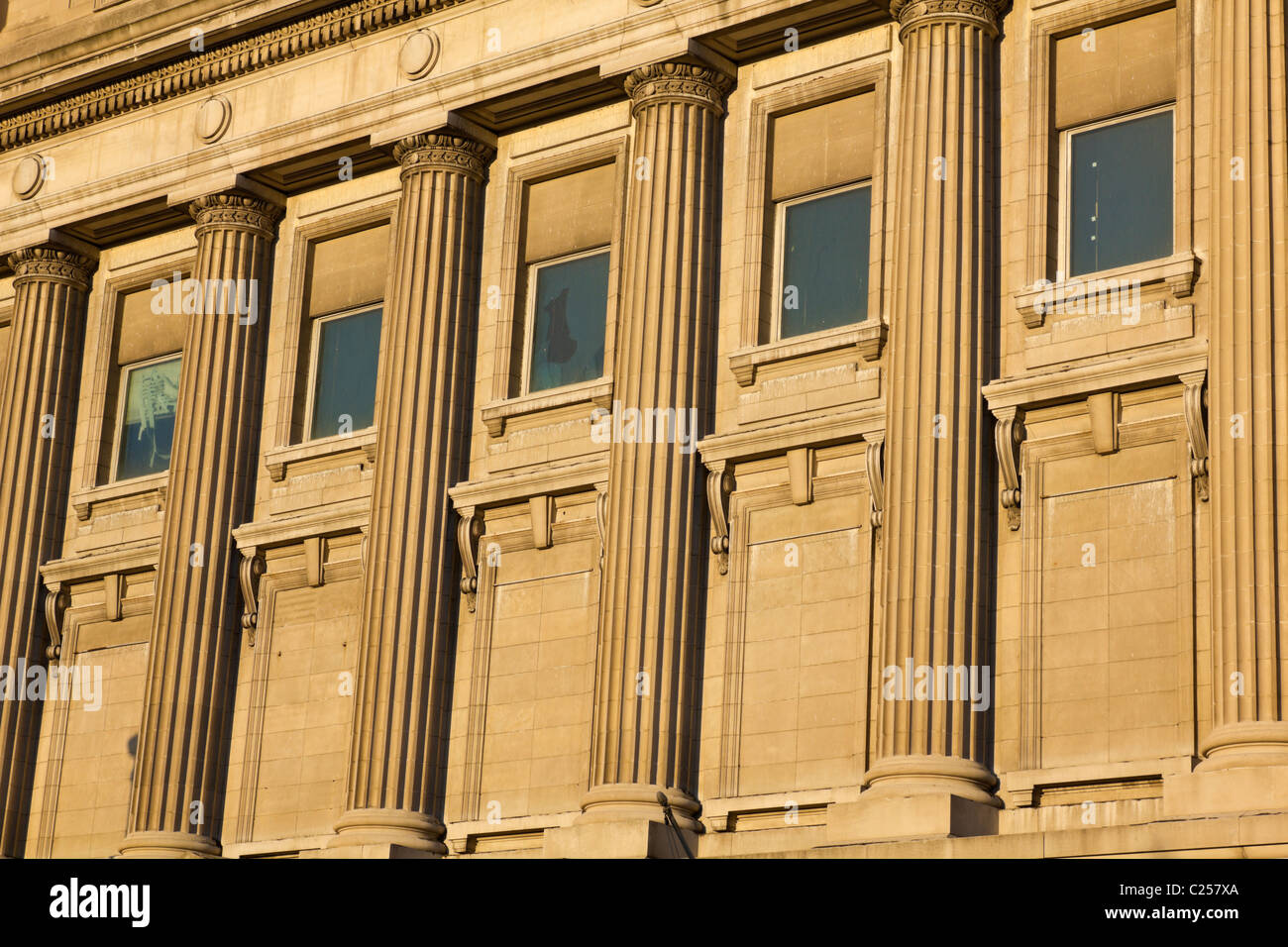 Columns of historic building in Indianapolis, Indiana Stock Photo - Alamy