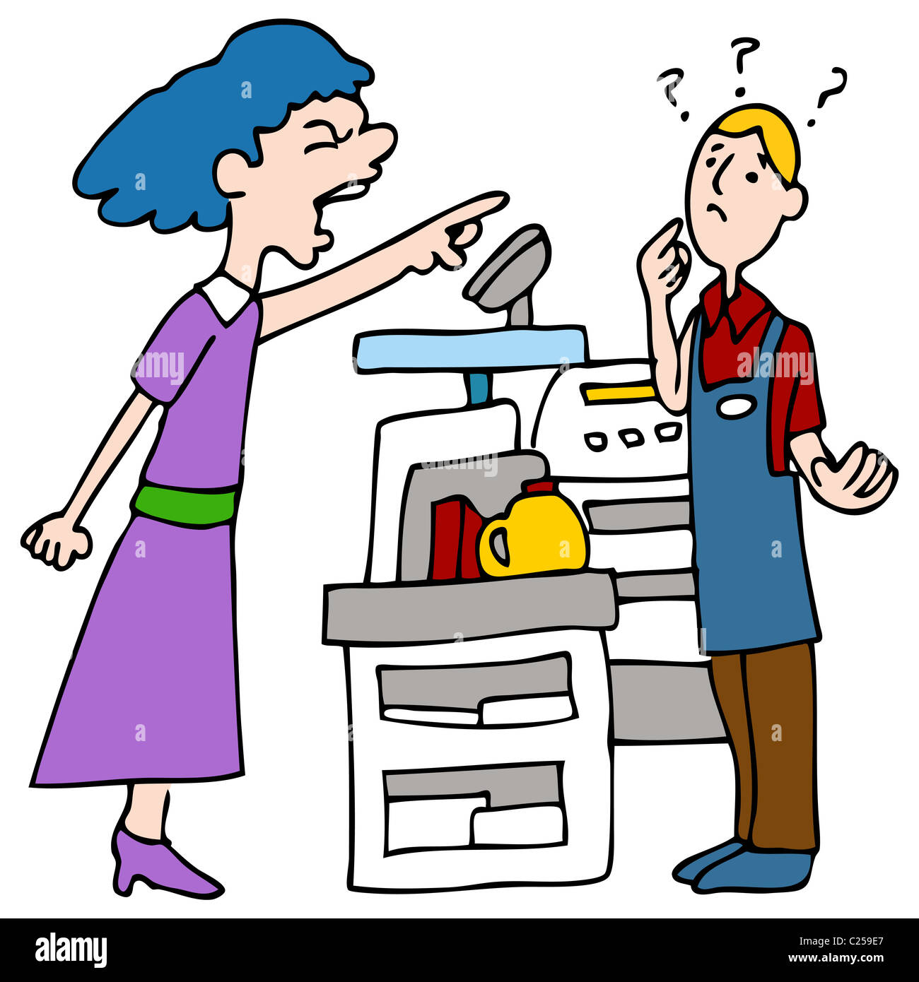 Store employee cashier Cut Out Stock Images & Pictures - Alamy