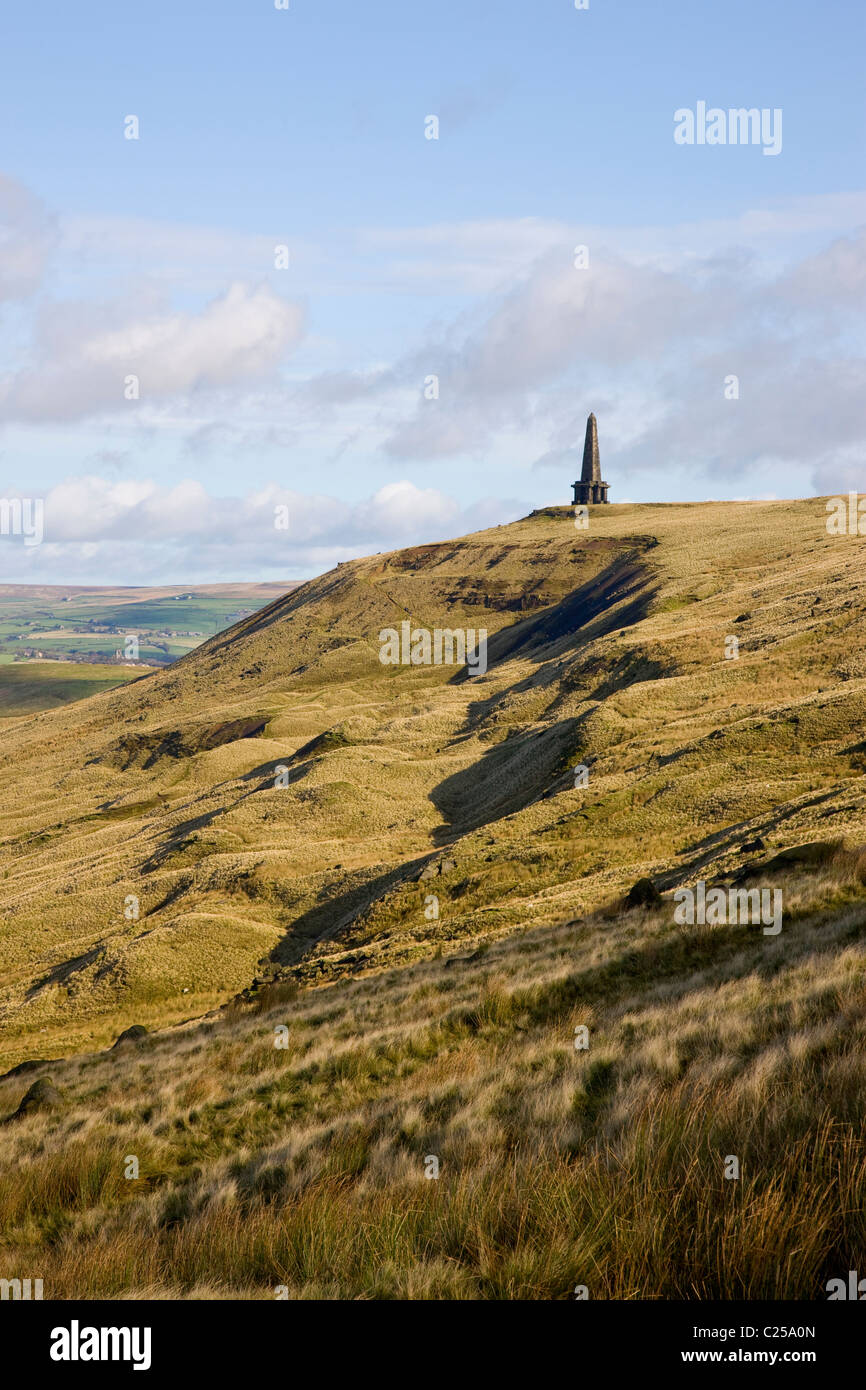View of Stoodley Pike on Pennine Way Stock Photo - Alamy