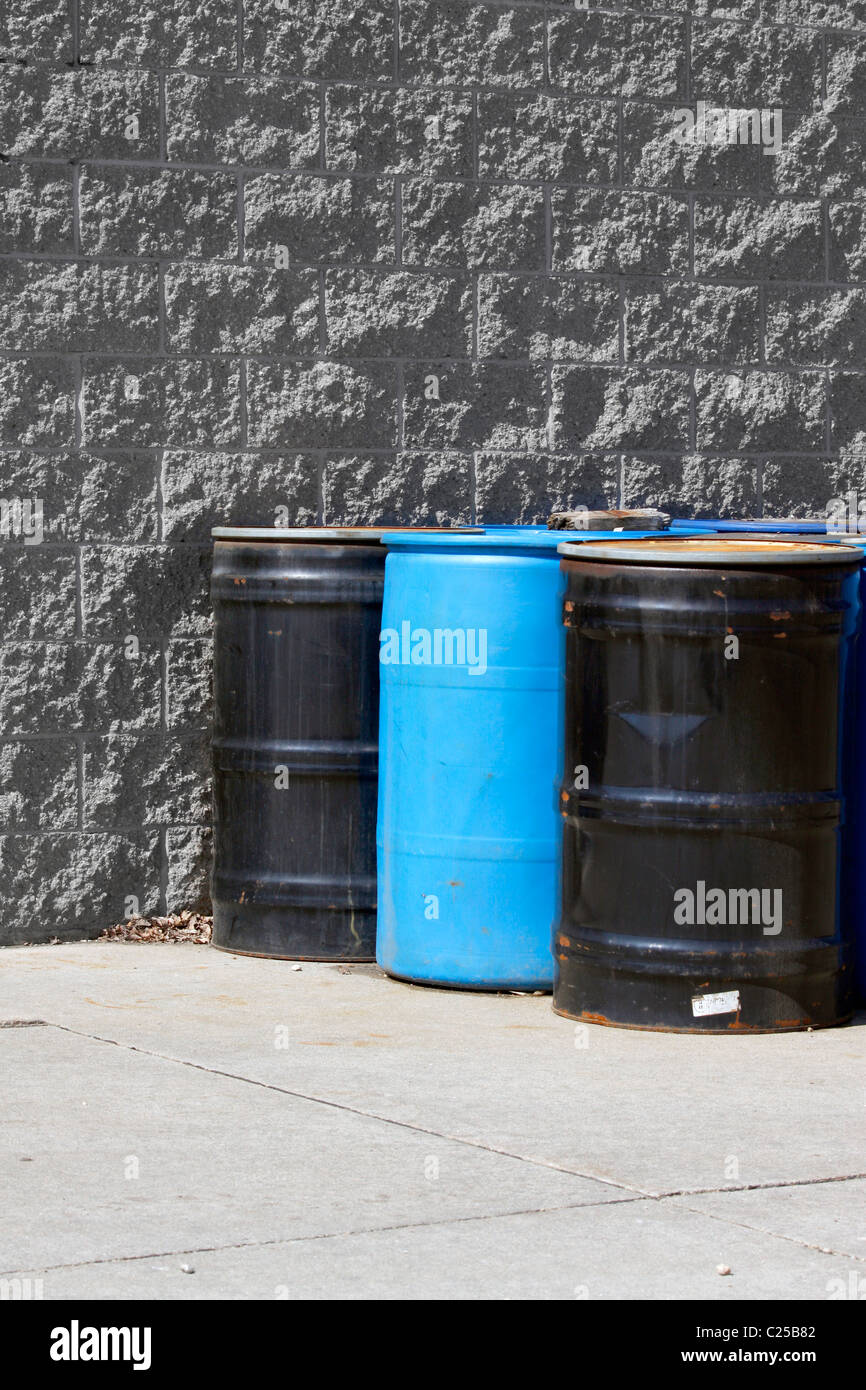 Industrial chemical storage drums Stock Photo - Alamy