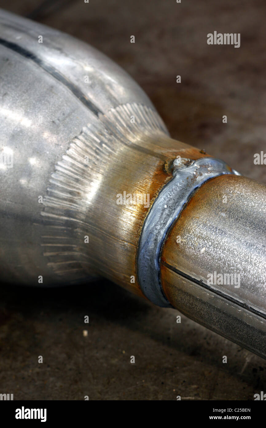 Welded steel tubing exhaust component showing welds Stock Photo - Alamy Welded steel tubing exhaust component showing welds Stock Photo - Alamy