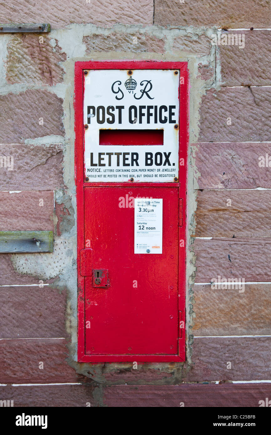 Post box with a King George the 6th Crest Luss village Alexandria ...