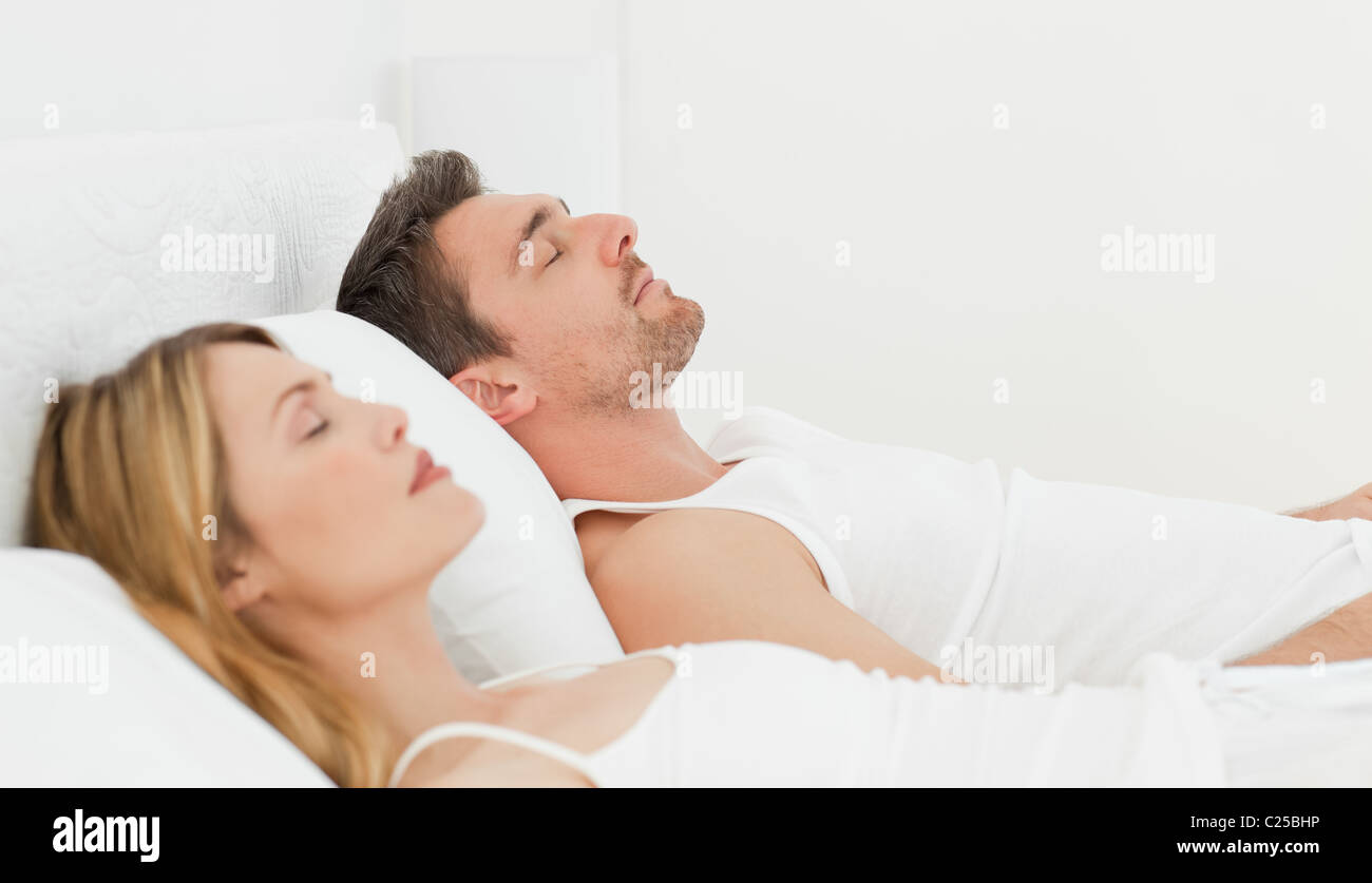 Calm couple sleeping together Stock Photo - Alamy