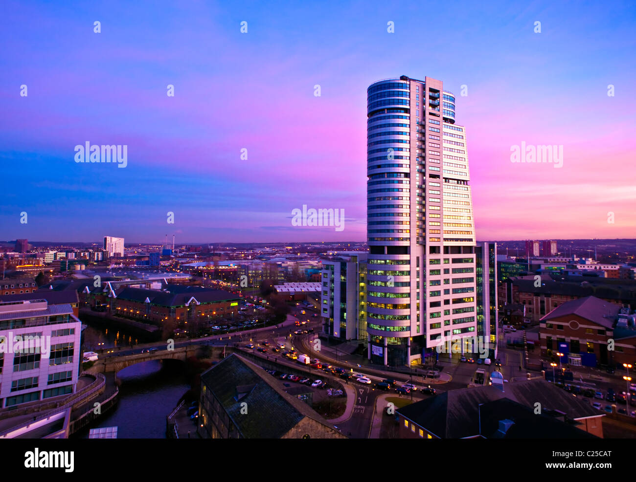 Bridgewater Place, Leeds at Sunset Stock Photo - Alamy