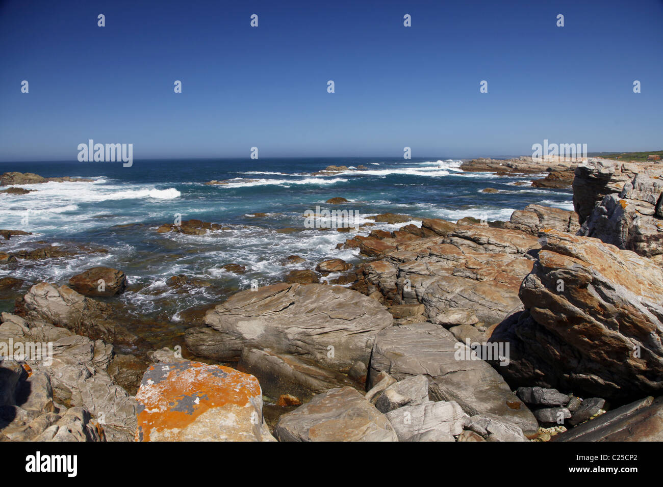 GINGER ROCKS & INDIAN OCEAN CAPE ST. FRANCIS EASTERN CAPE SOUTH AFRICA ...
