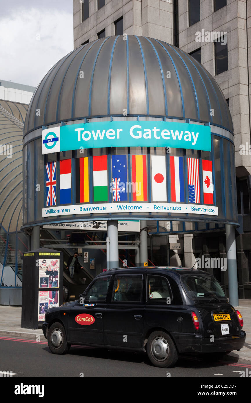 Entrance to the Tower Gateway DLR Station, London Stock Photo - Alamy