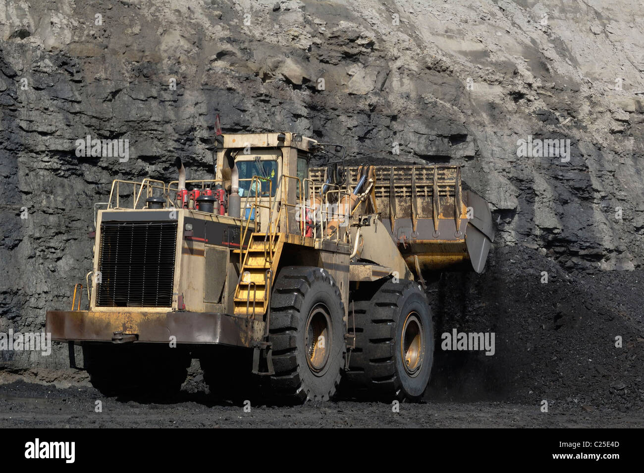 Strip Mining in action: coal Stock Photo - Alamy