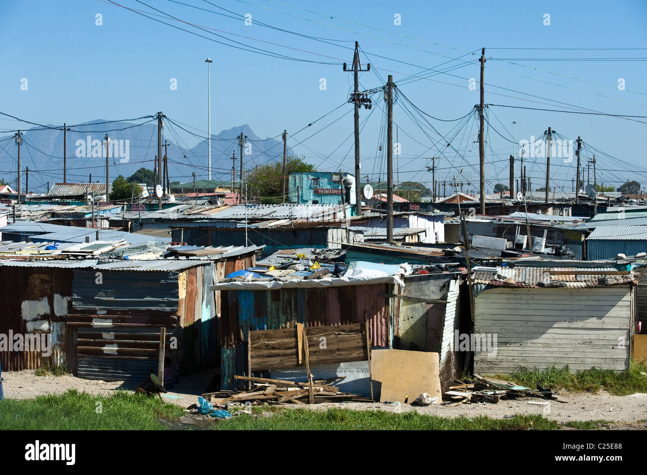 View of Khayelitsha township in Cape Town South Africa Stock Photo - Alamy