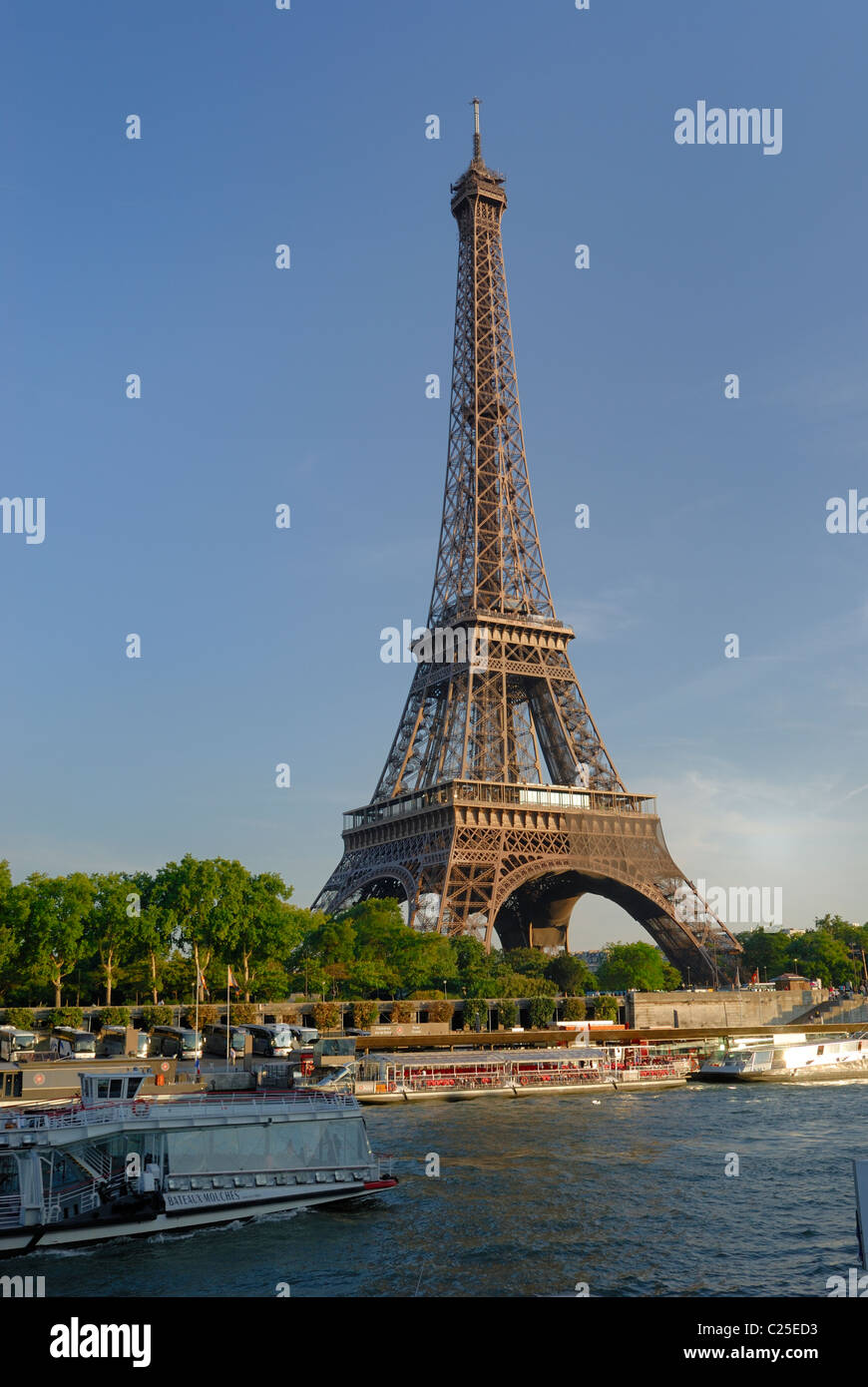 Eiffel Tower the World famous landmark and jewel of Paris France, with ...