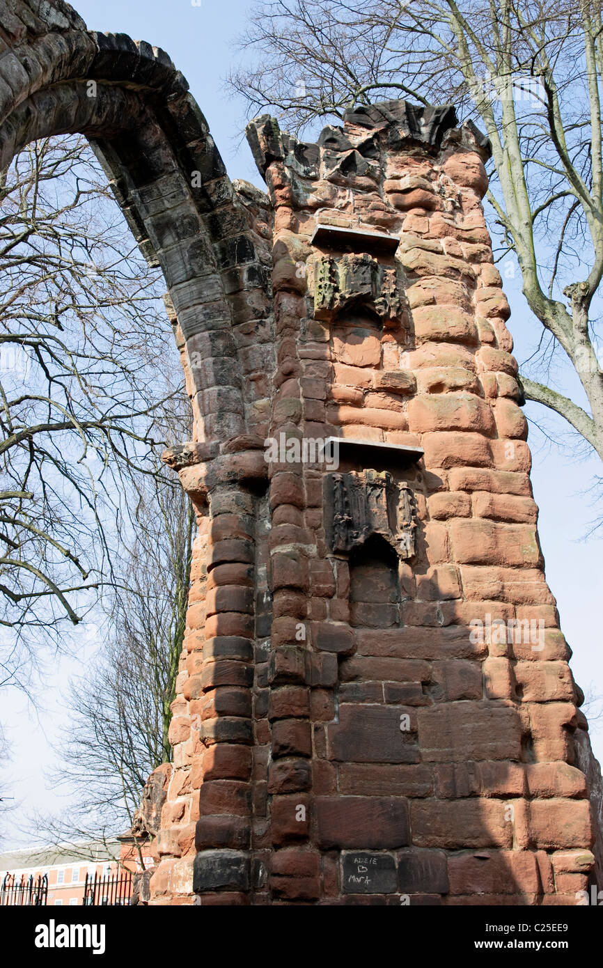Some of the ruins at the eastern end of St John the Baptist church in ...