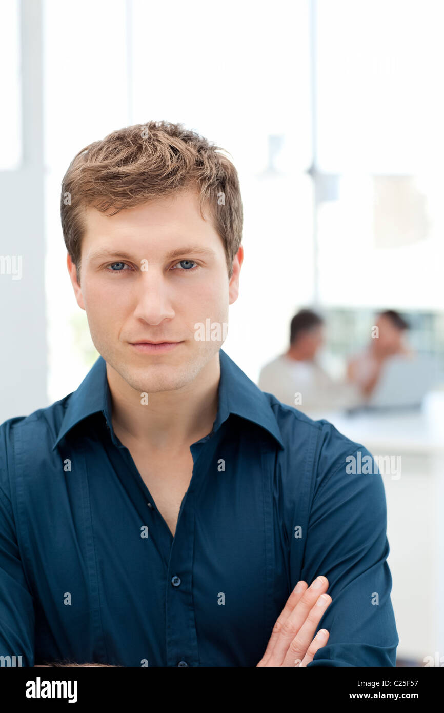 Serious businessman in his office Stock Photo - Alamy