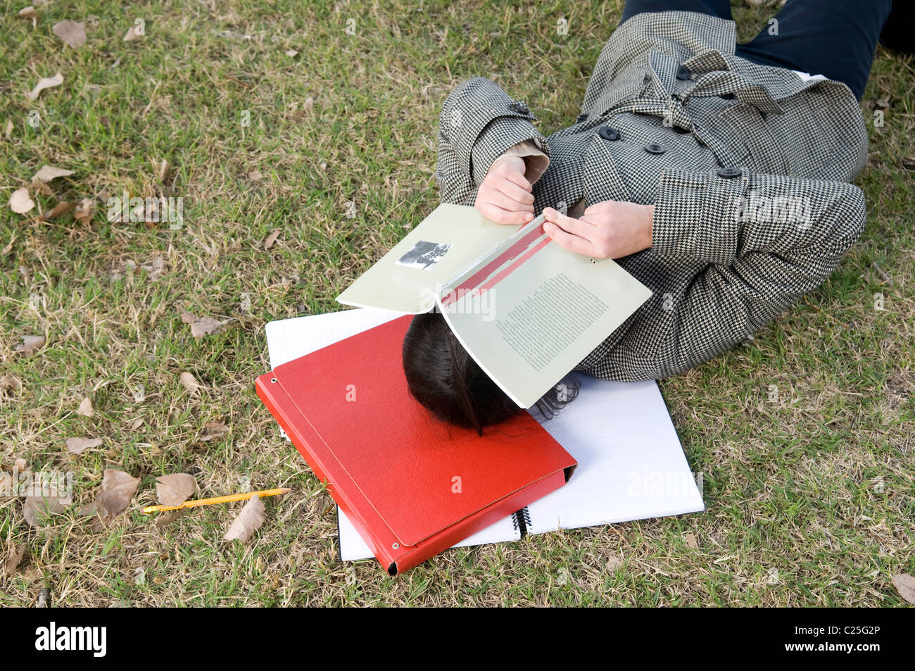 woman, university, reading, book, homework, exams, at, university ...