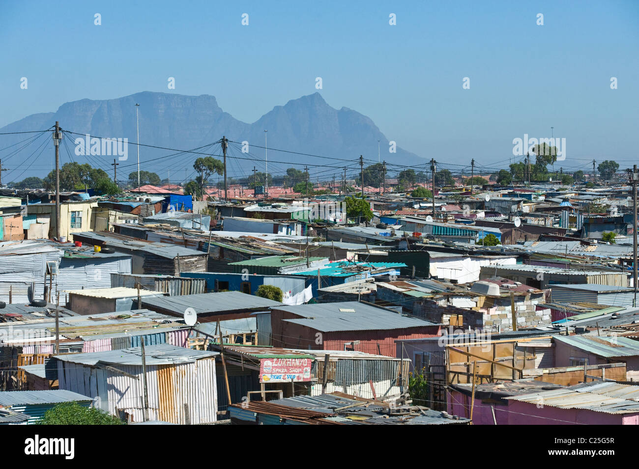 View of Khayelitsha township in Cape Town South Africa Stock Photo - Alamy