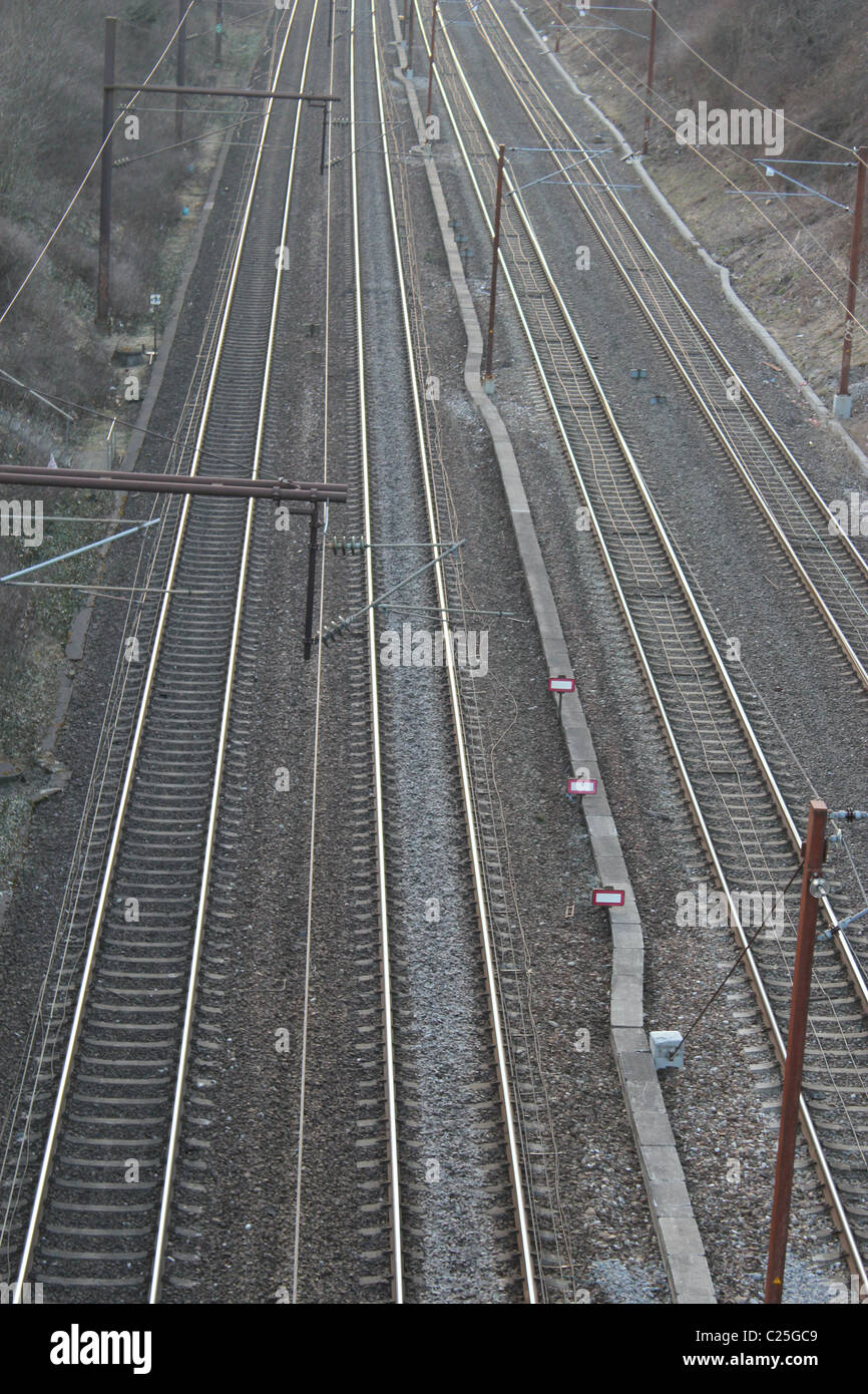 Danish empty rail road hi-res stock photography and images - Alamy