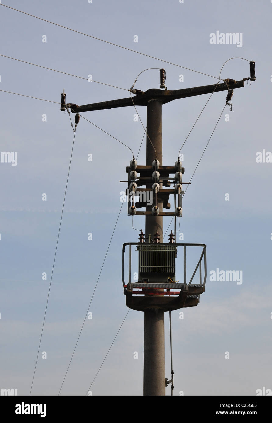 Power pole with transformer Stock Photo - Alamy