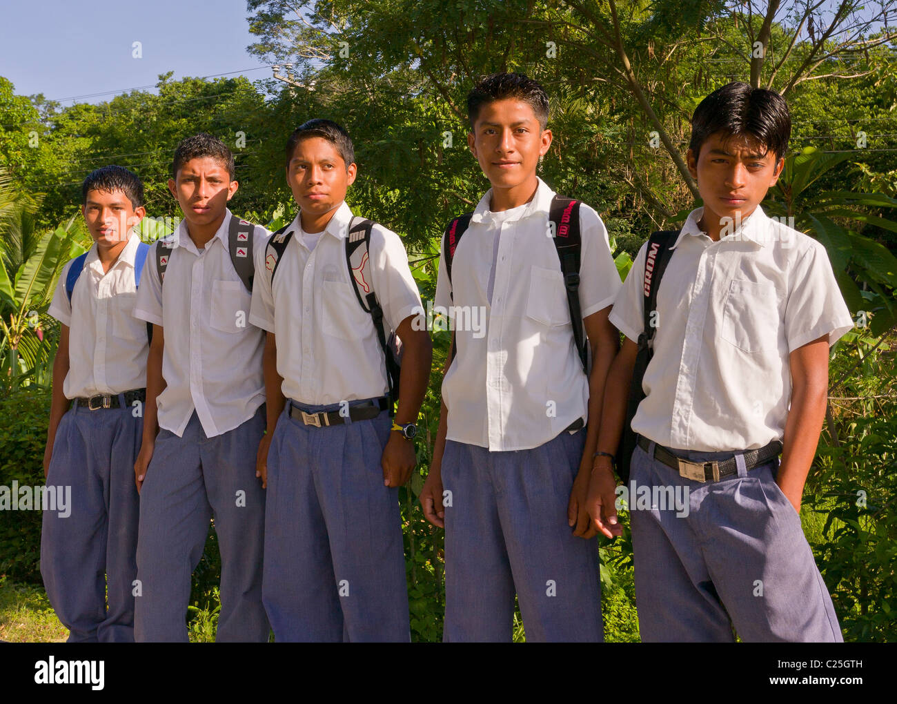 REMATE, GUATEMALA - school boys Stock Photo - Alamy
