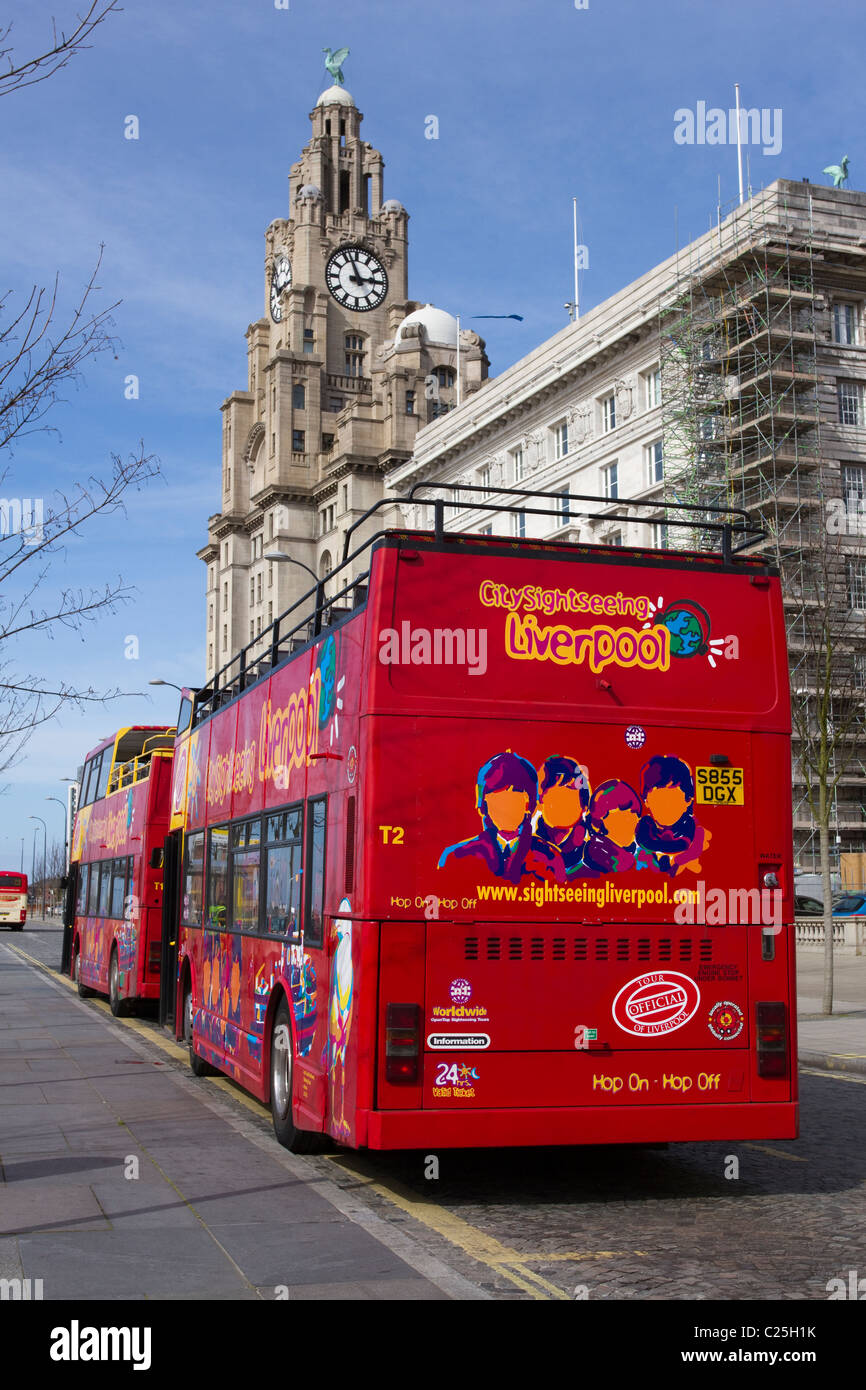 Hop-on hop-off open-top double-decker bus Red Sightseeing Buses on ...