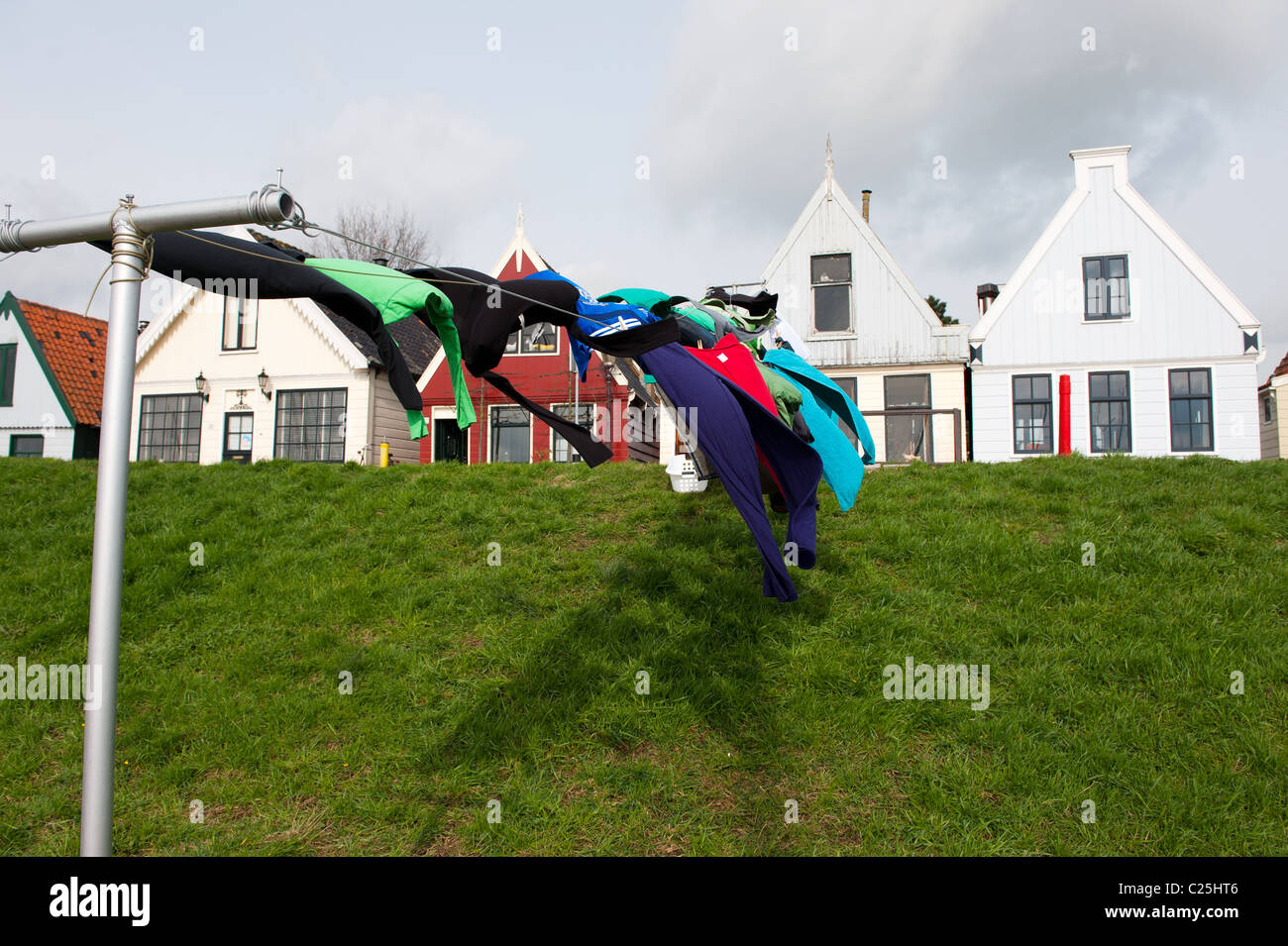 Laundry is drying in the wind Stock Photo - Alamy