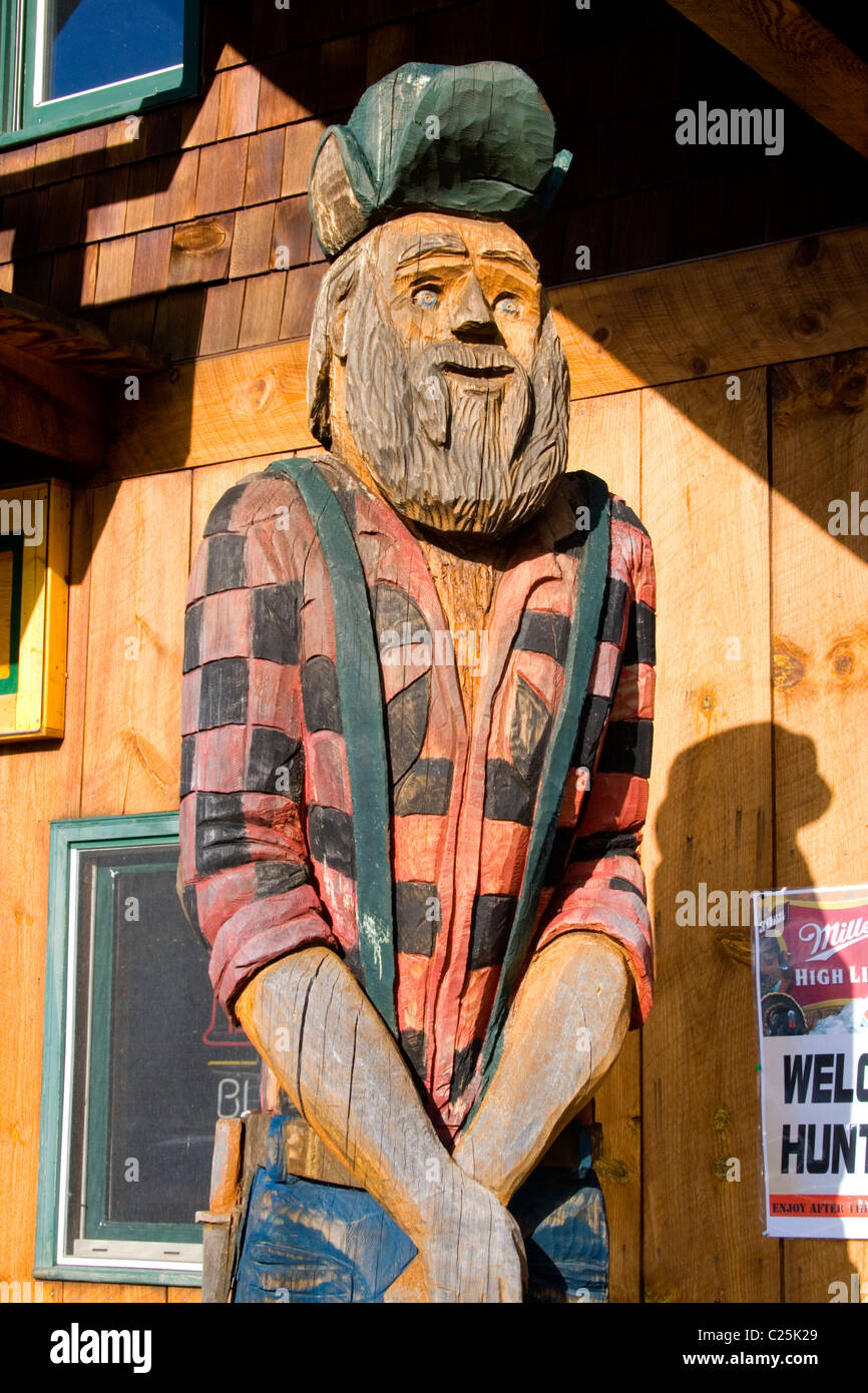 Paul Bunyan at Sawmill Saloon and Mooselips Java Joint in Seeley on ...